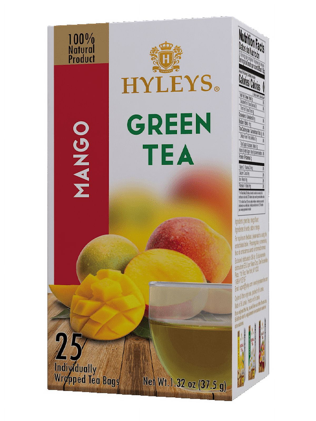 Hyleys Green Tea - Mango Flavor - 25 Tea Bags - Walmart.com