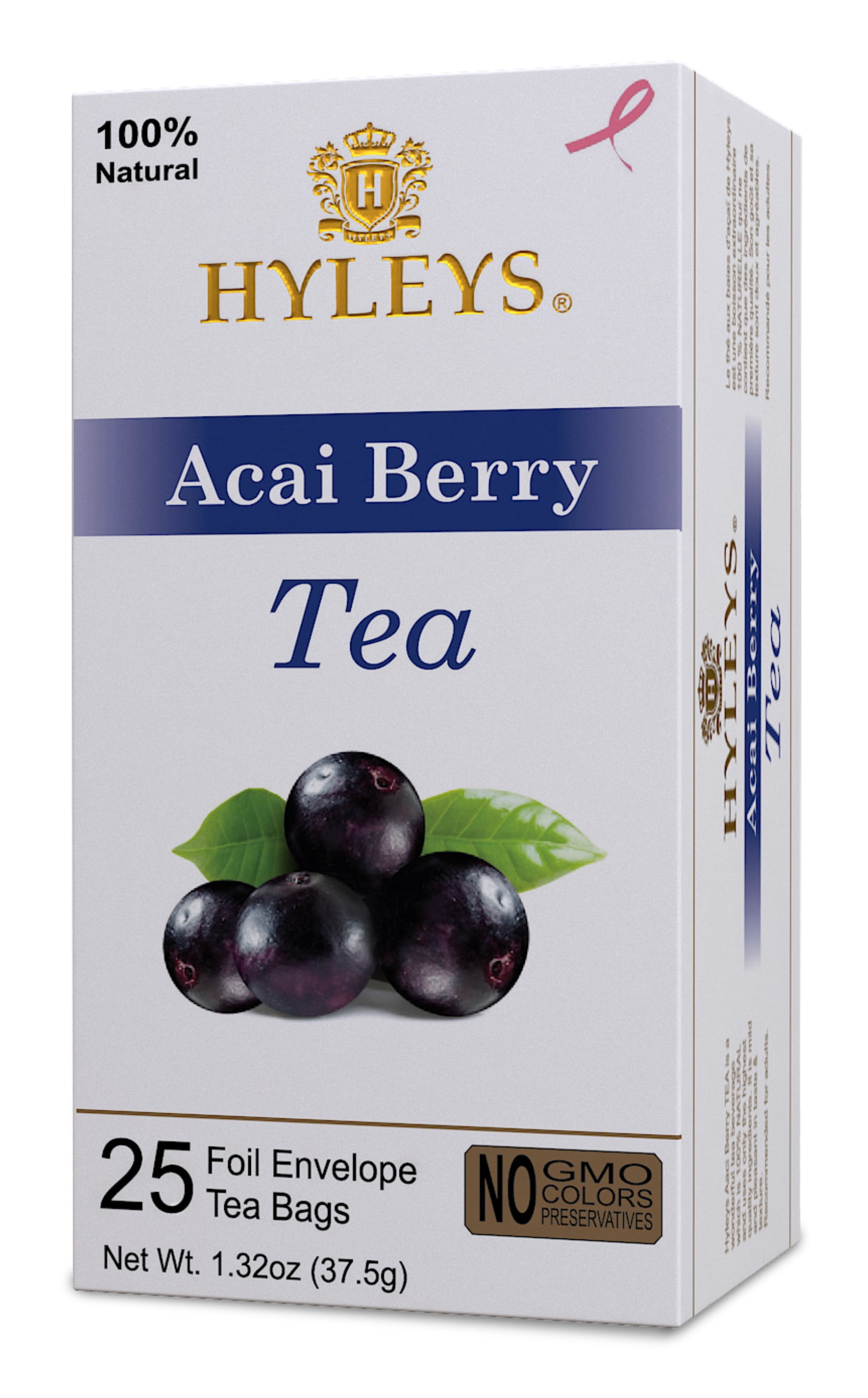 Hyleys Green Tea with Senna Acai Berry Flavor - 25 Tea Bags - Walmart.com