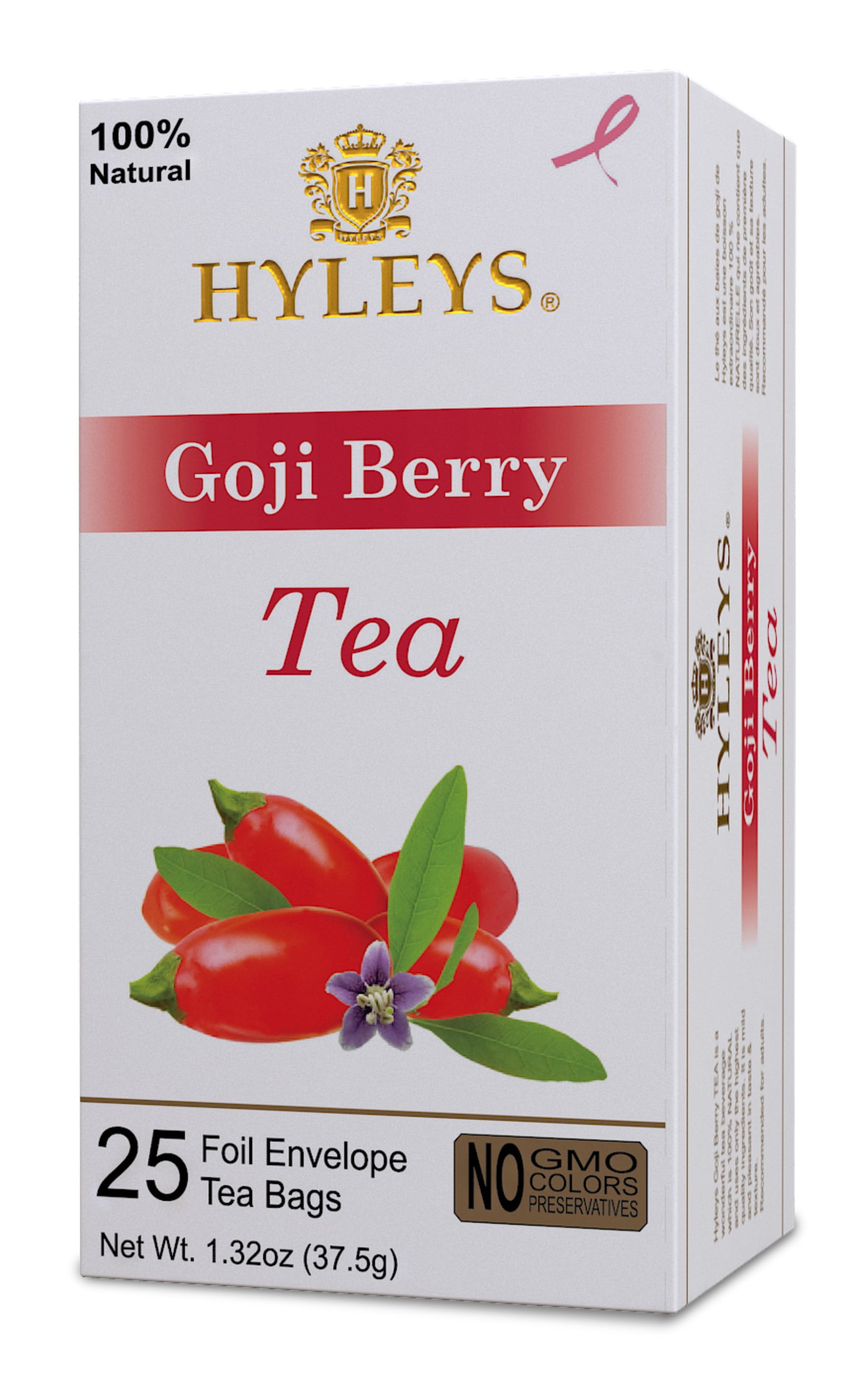 Hyleys Green Tea with Senna Goji Berry Flavor - 25 Tea Bags - Walmart.com