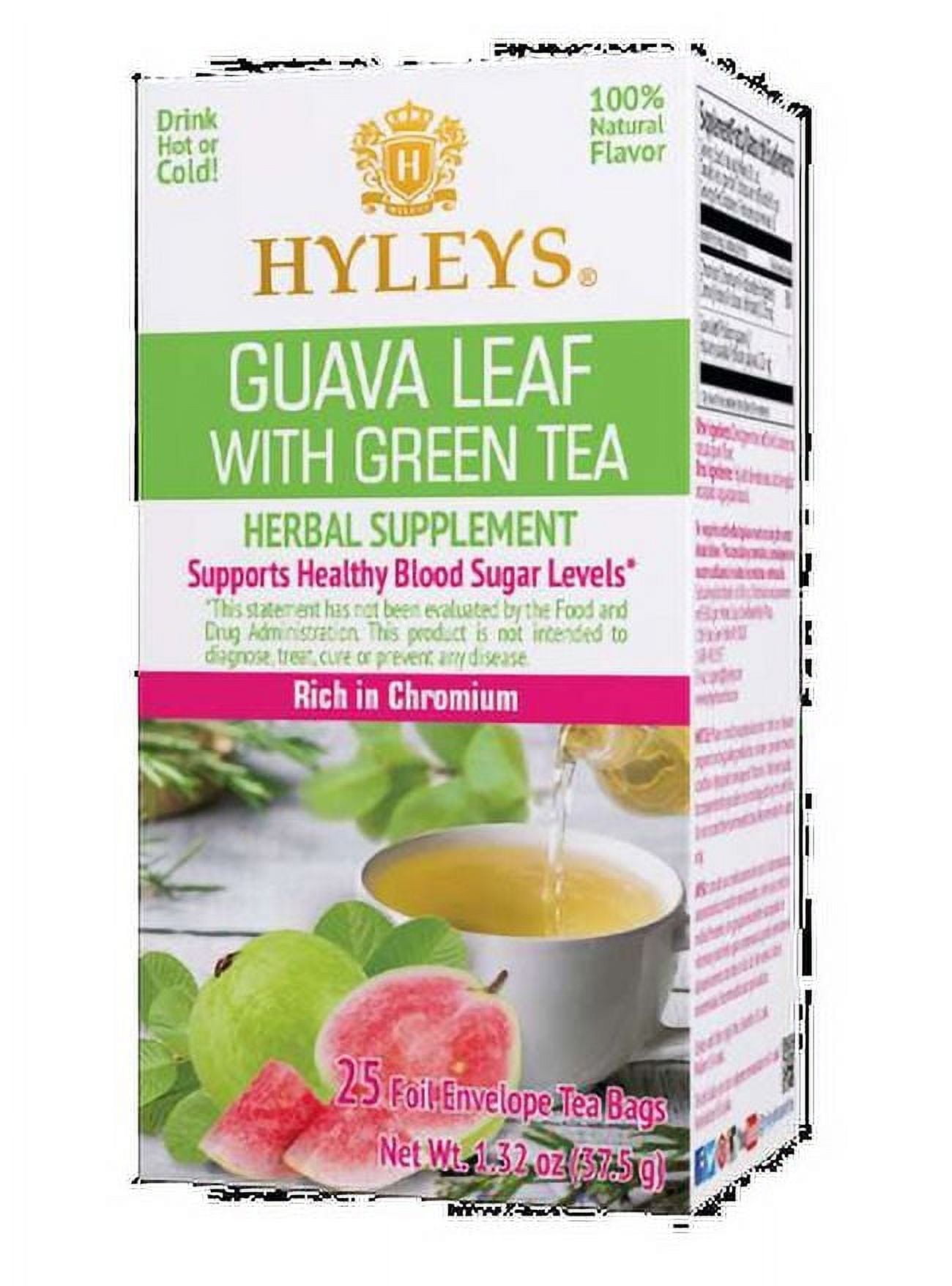 Hyleys Guava Leaf Green Tea, Herbal Fusion, 25 Tea Bags, With Licorice ...
