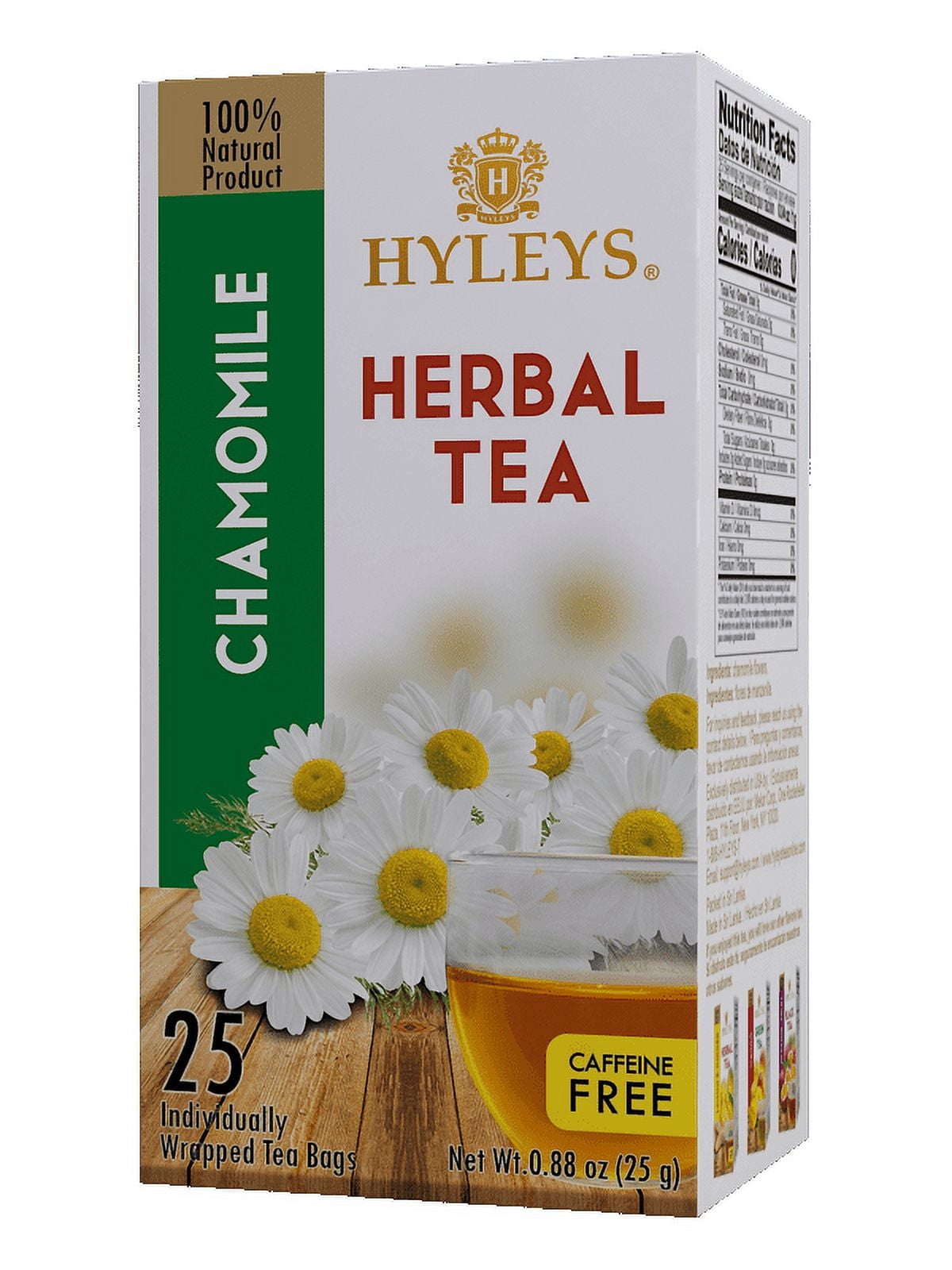 Hyleys Herbal Tea - Chamomile Flavor - 25 Tea Bags - Walmart.com