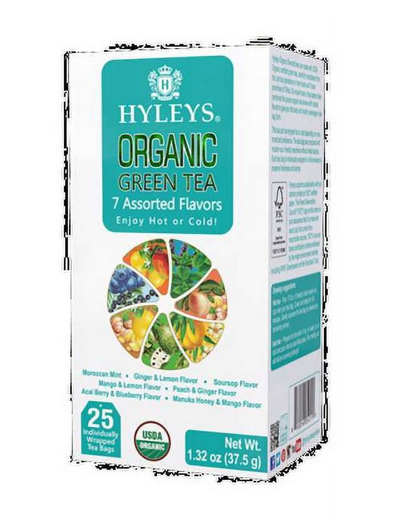 Hyleys Organic Green Tea 7 Flavor Assortment - 25 Tea Bags - Walmart.com