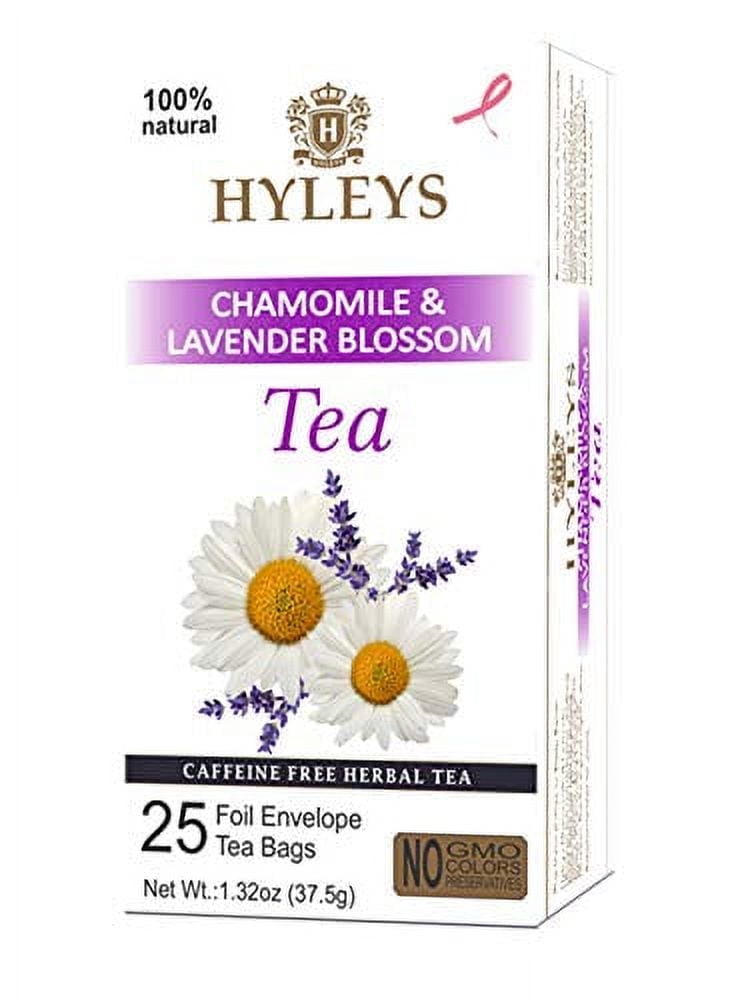 Hyleys Sleep Tea with Lavender Blossom - 25 Tea Bags - Caffeine free ...