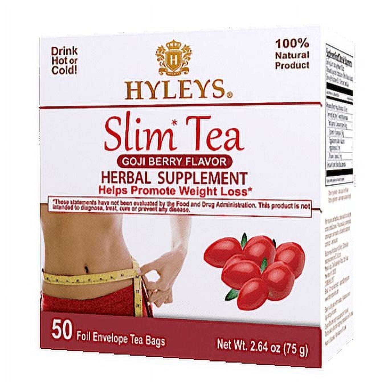 Hyleys Slim Tea, Goji Berry Flavor, Weight Loss Detox, Herbal Diet Tea ...
