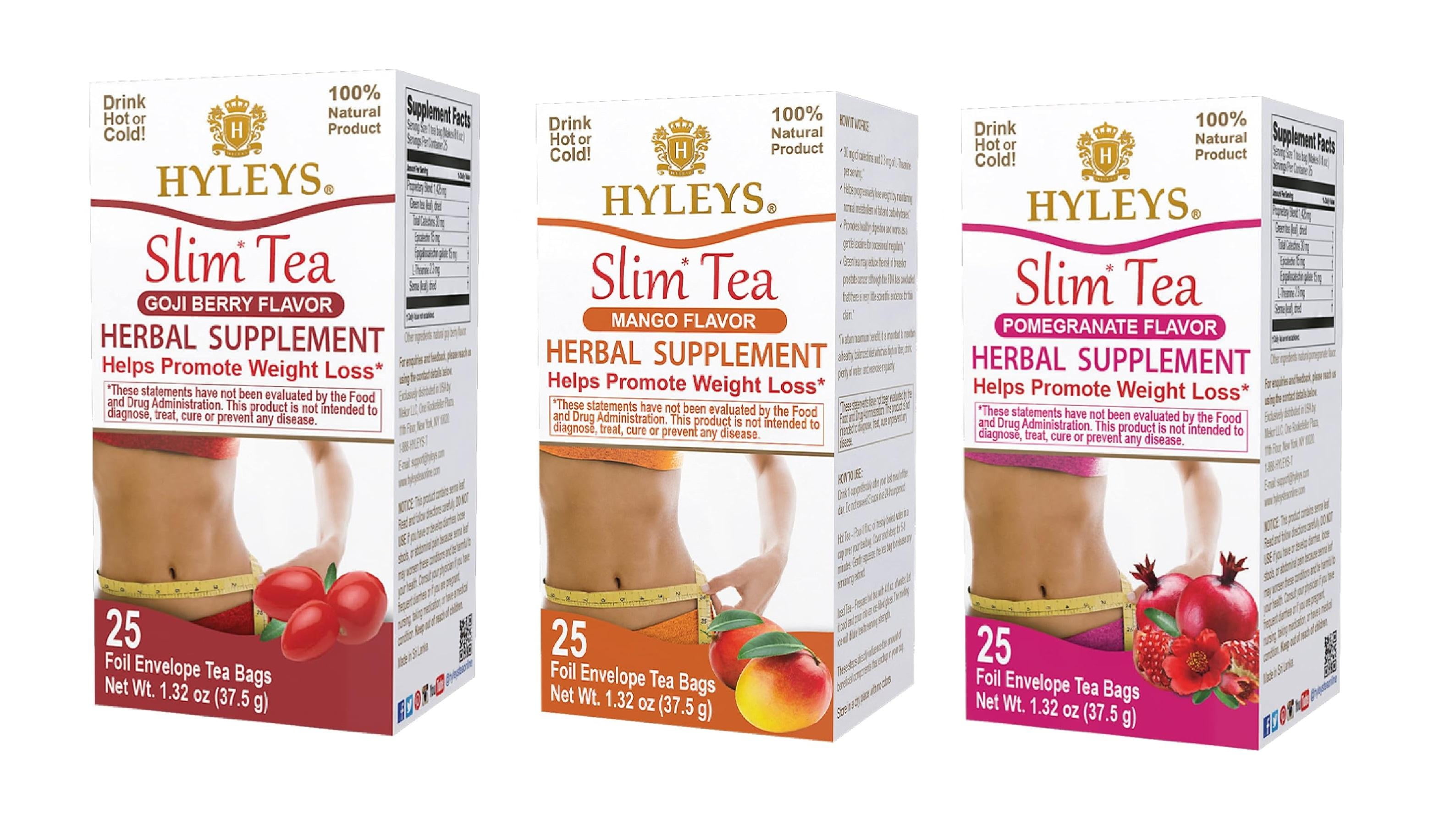 Hyleys Slim Tea Weight Loss Drink Bundle - Exotic Slimming Elixir - 3 ...
