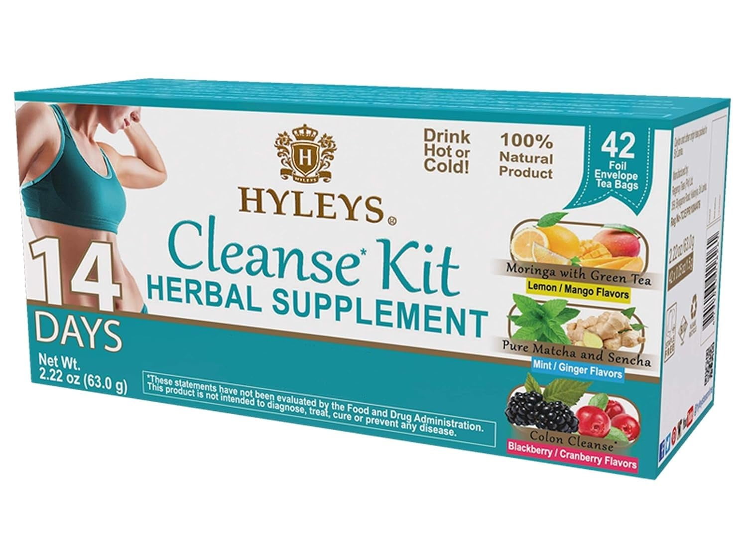 Hyleys Detox Tea for Cleanse & Weight Loss - 14 Day Cleanse Kit - 42 ...