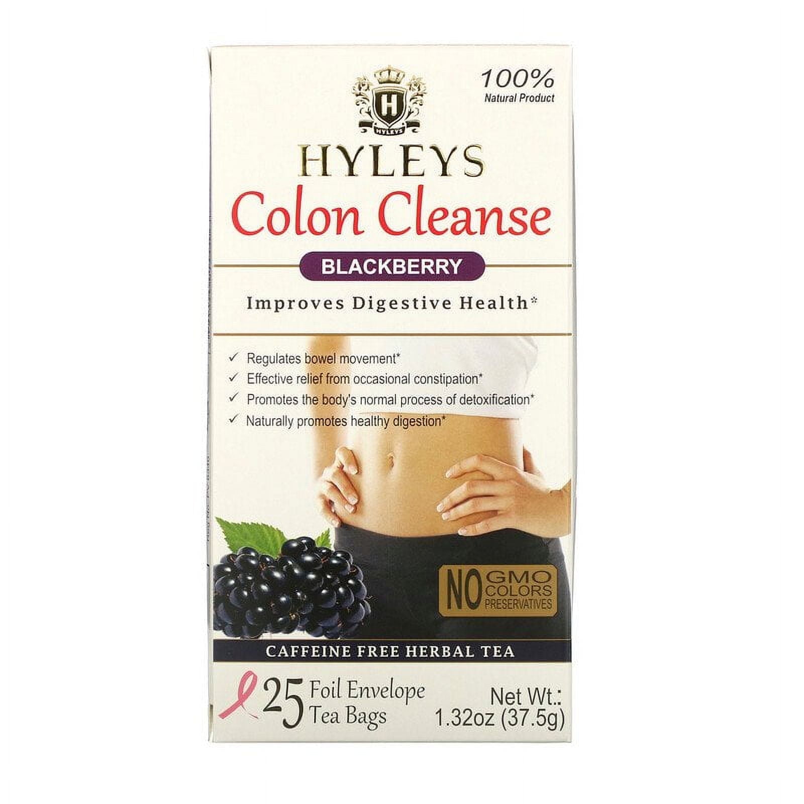 Hyleys Tea, Colon Cleanse, Blackberry , 25 Tea Bags, 1.32 oz Pack of 3 ...