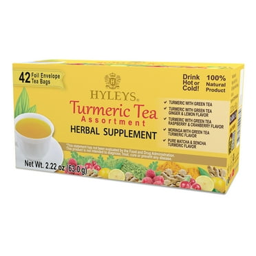 Hyleys Green Tea with Moringa Oleifera Turmeric Flavor - 25 Tea Bags ...