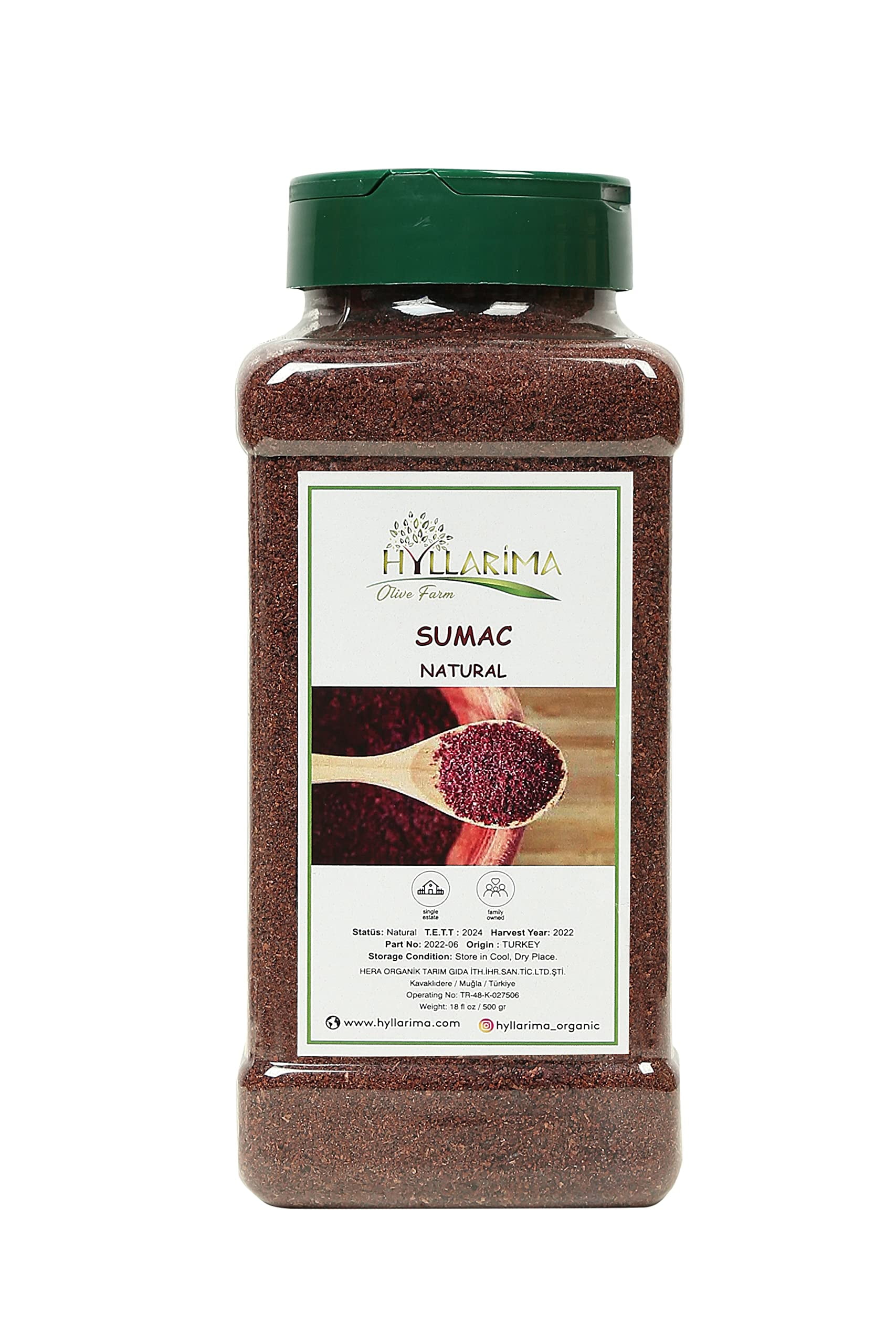 Hyllarima Sumac Spice | AKF18 500g (17.6 oz) | 100% Pure Sumac Powder ...
