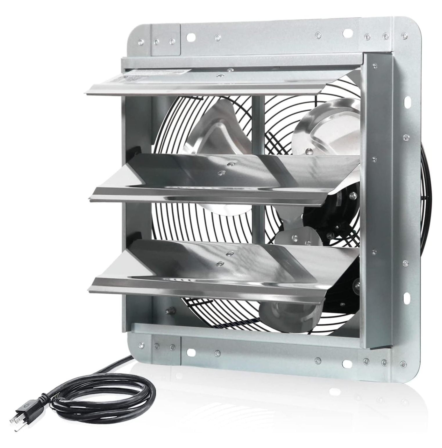 Hymkun 12 Inch Shutter Exhaust Fan Wall Mounted,Aluminum with 1.65 ...