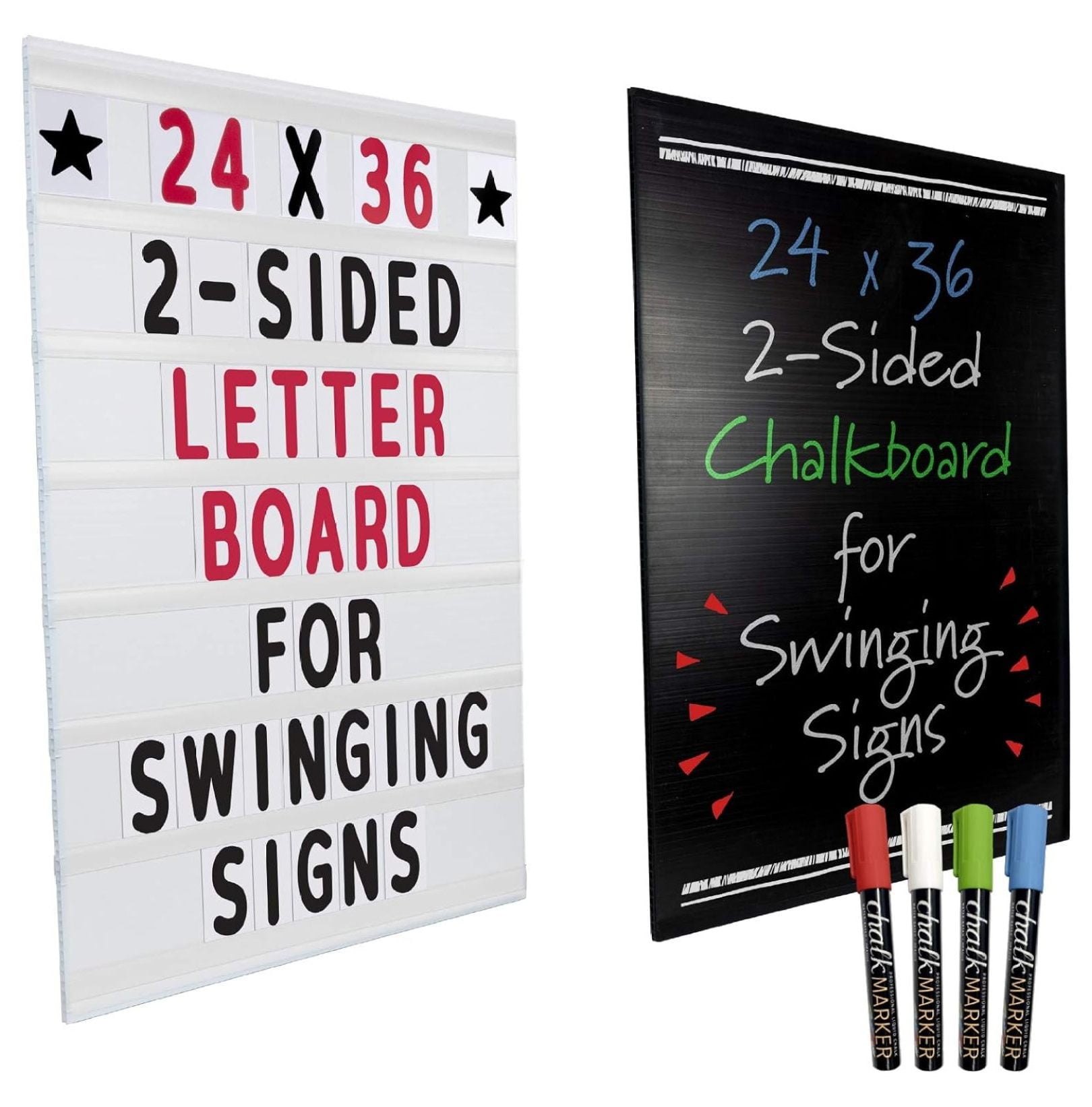 Hymkun 24"x36" Replacement Changable Letter Message Board for Swinging ...