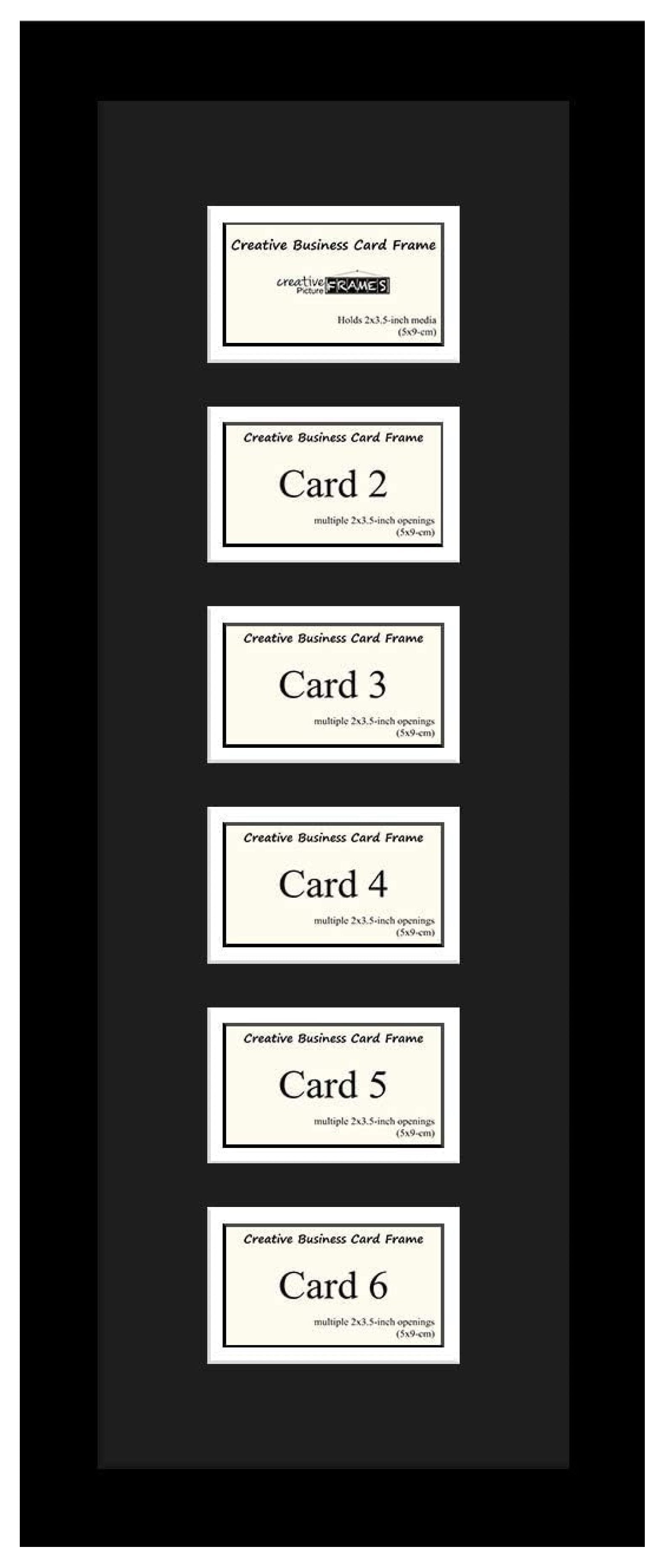 Hymkun 6-2" x 3.5" Opening Black Business Card Frame with 8" x 22 ...