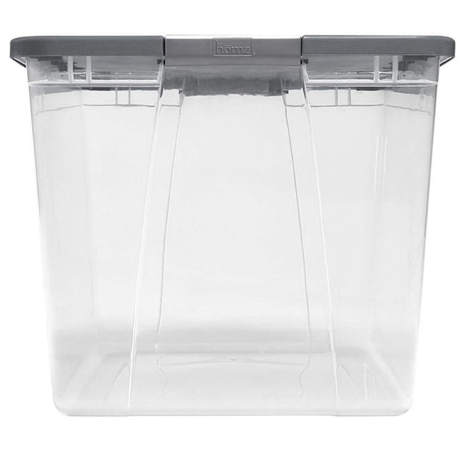 Hymkun 64-Quart Clear Plastic Stackable Storage Bin with Lid Container ...