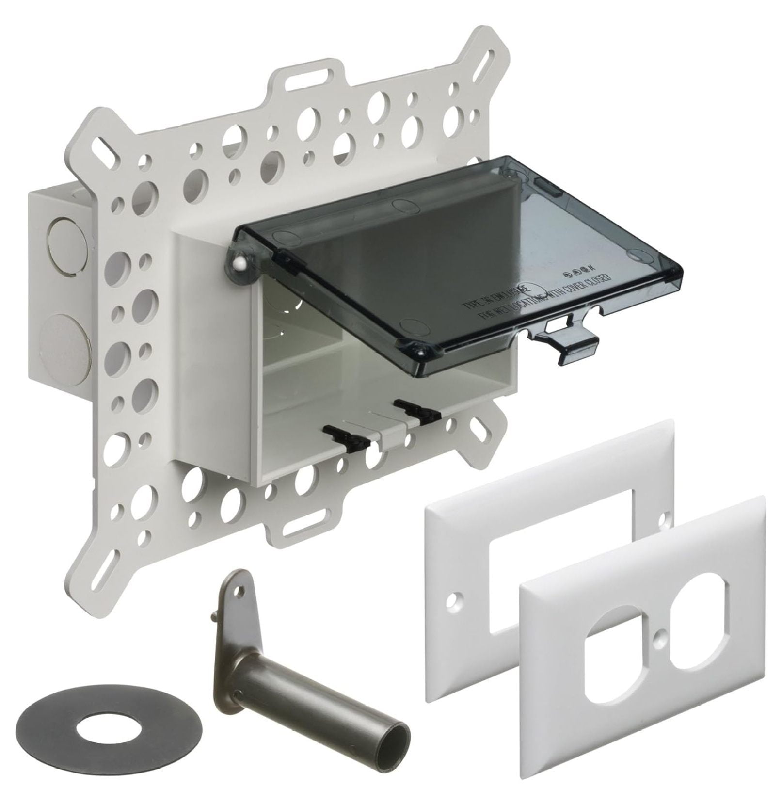 Hymkun DBHM1C-1 Low Profile IN BOX Electrical Box with Weatherproof ...