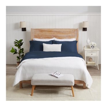 PURE ERA Jersey Knit 100% T-Shirt Cotton 4pc Bed Sheet Set Cal King ...