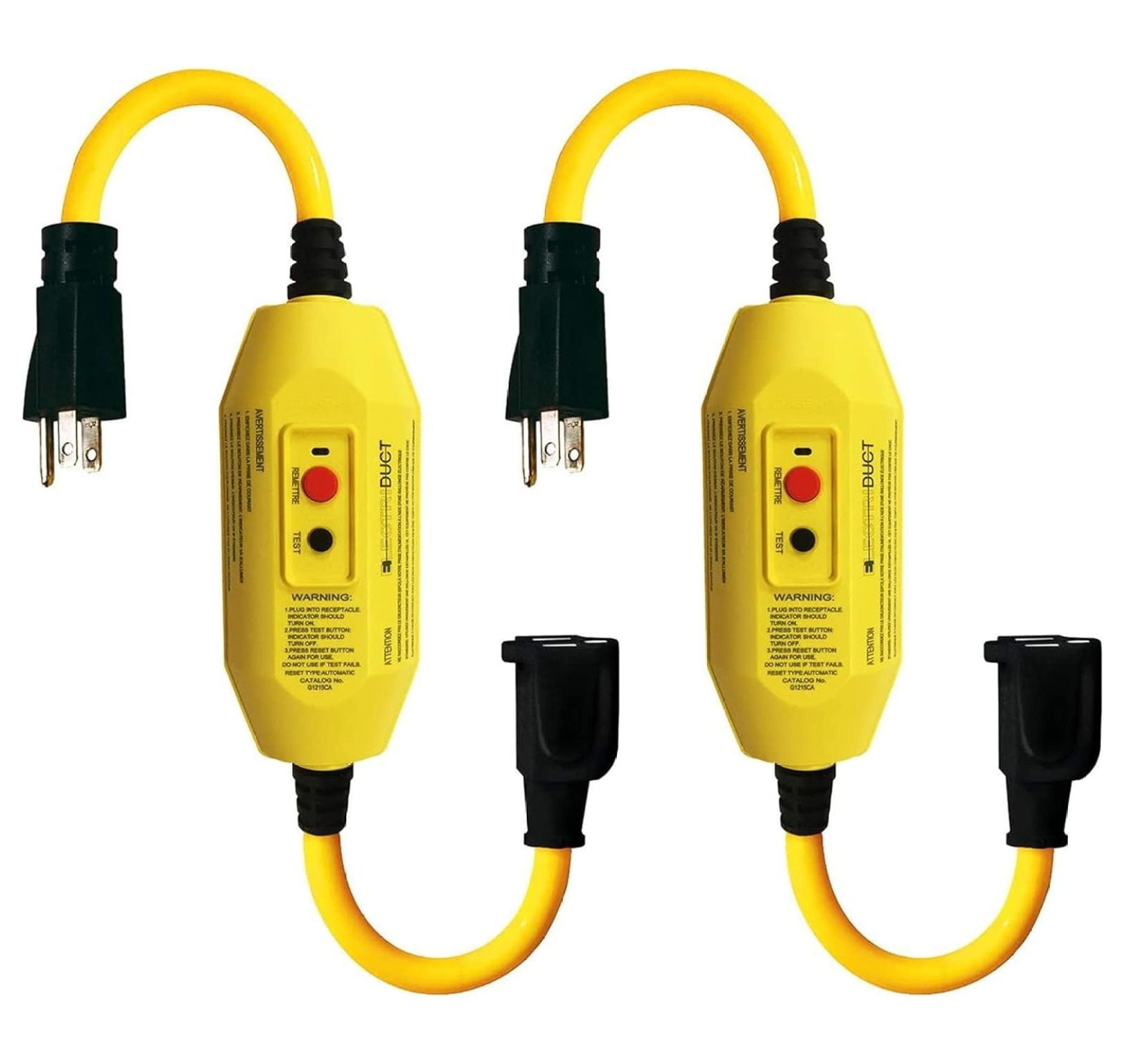 Hymkun GFCI Inline with 18" Single Outlet Cord UL Outdoor Waterproof 15 ...