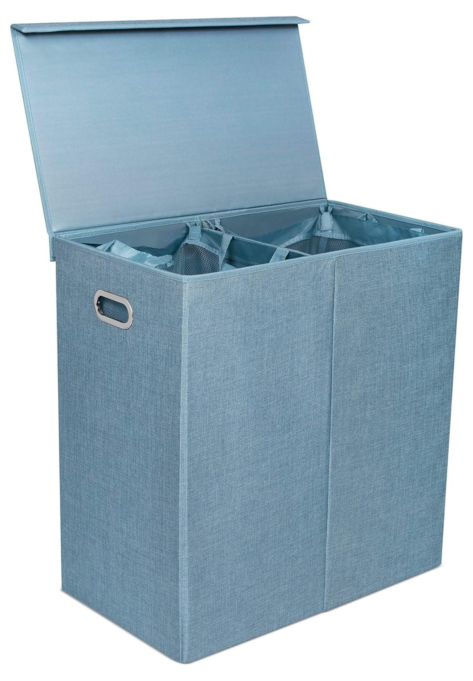 Hymkun Laundry Hamper with Lid | Removable Bags for Sorting Clothes ...