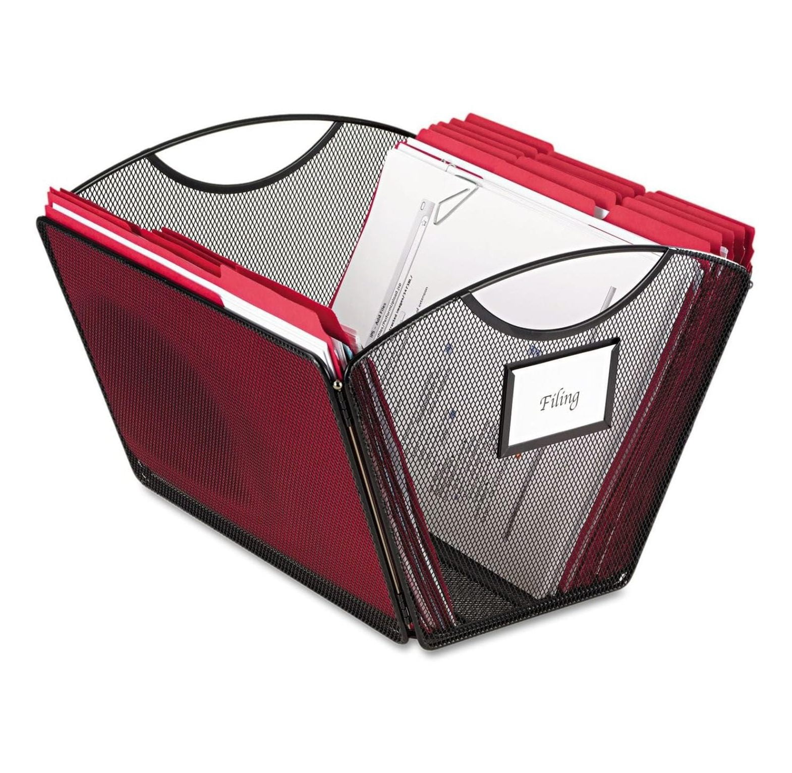 Hymkun Onyx Mesh Desktop Tub File Storage Box, Letter, Black - Walmart.com