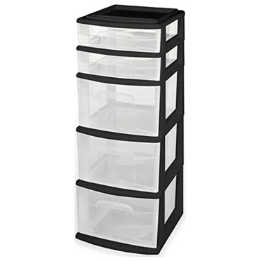 Stackable Home Office Storage Organizer Bin with Pull Out Drawer ...