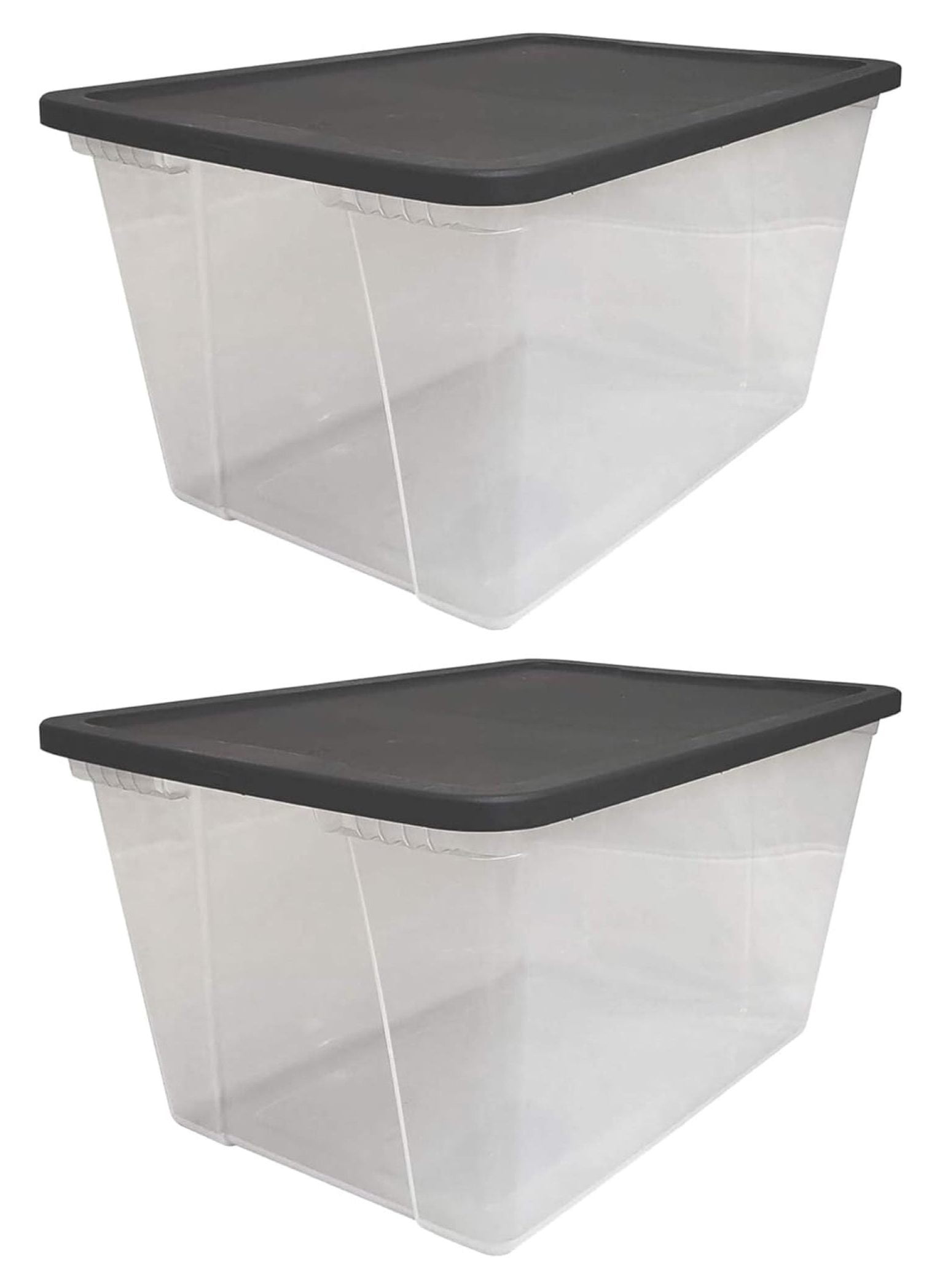 Hymkun Snaplock 56-Quart Plastic Multipurpose Stackable Storage ...