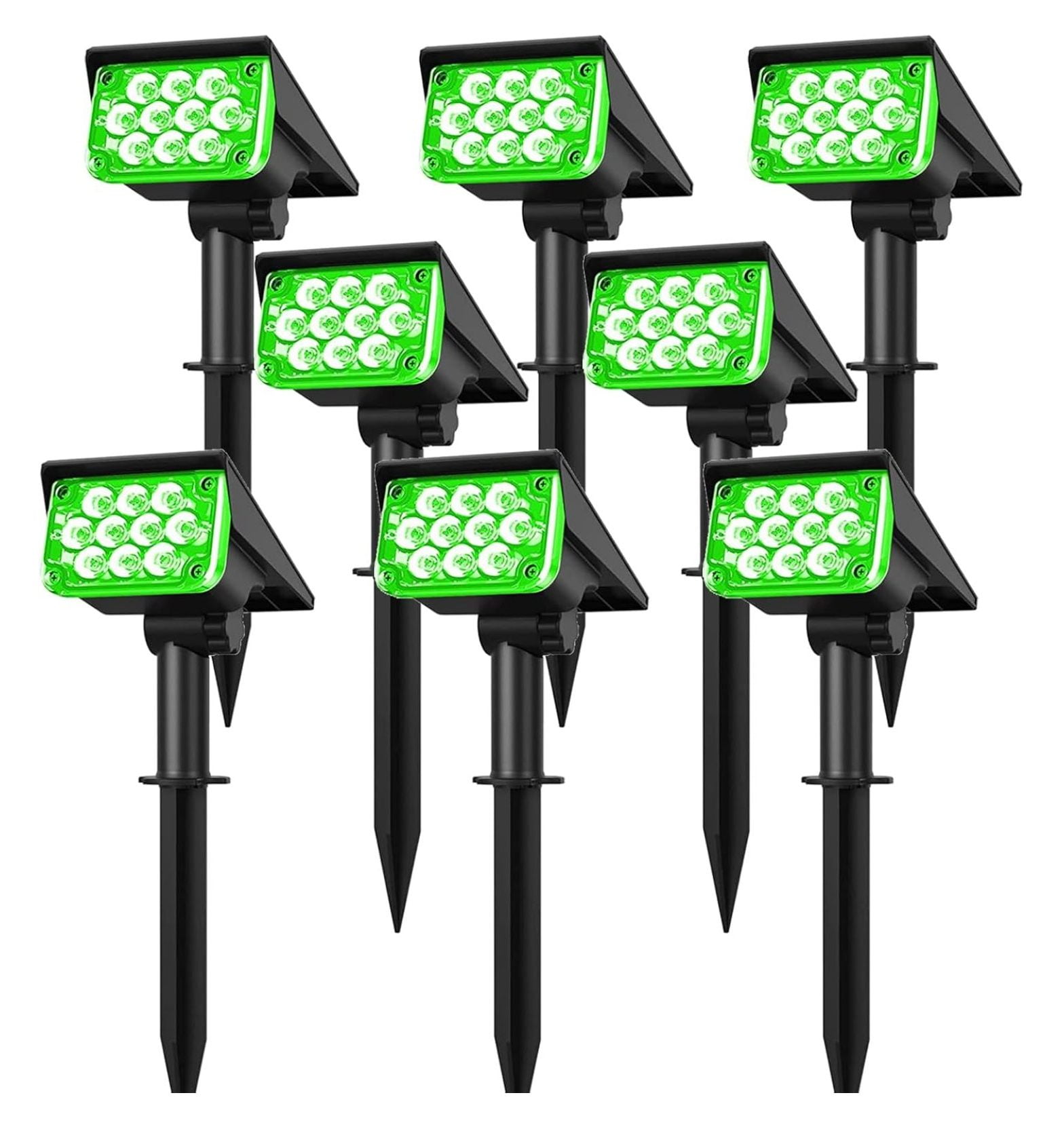 Hymkun Solar Lights Outdoor Green 20 LEDs Solar Spot Lights Solar ...