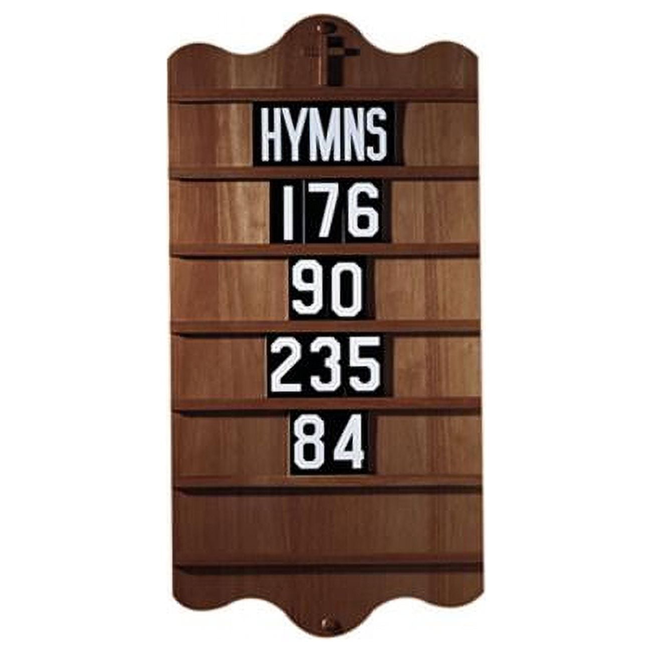 Hymn Board-5 Sets Of Numeral Slides & HYMNS-Walnut Stain - Walmart.com