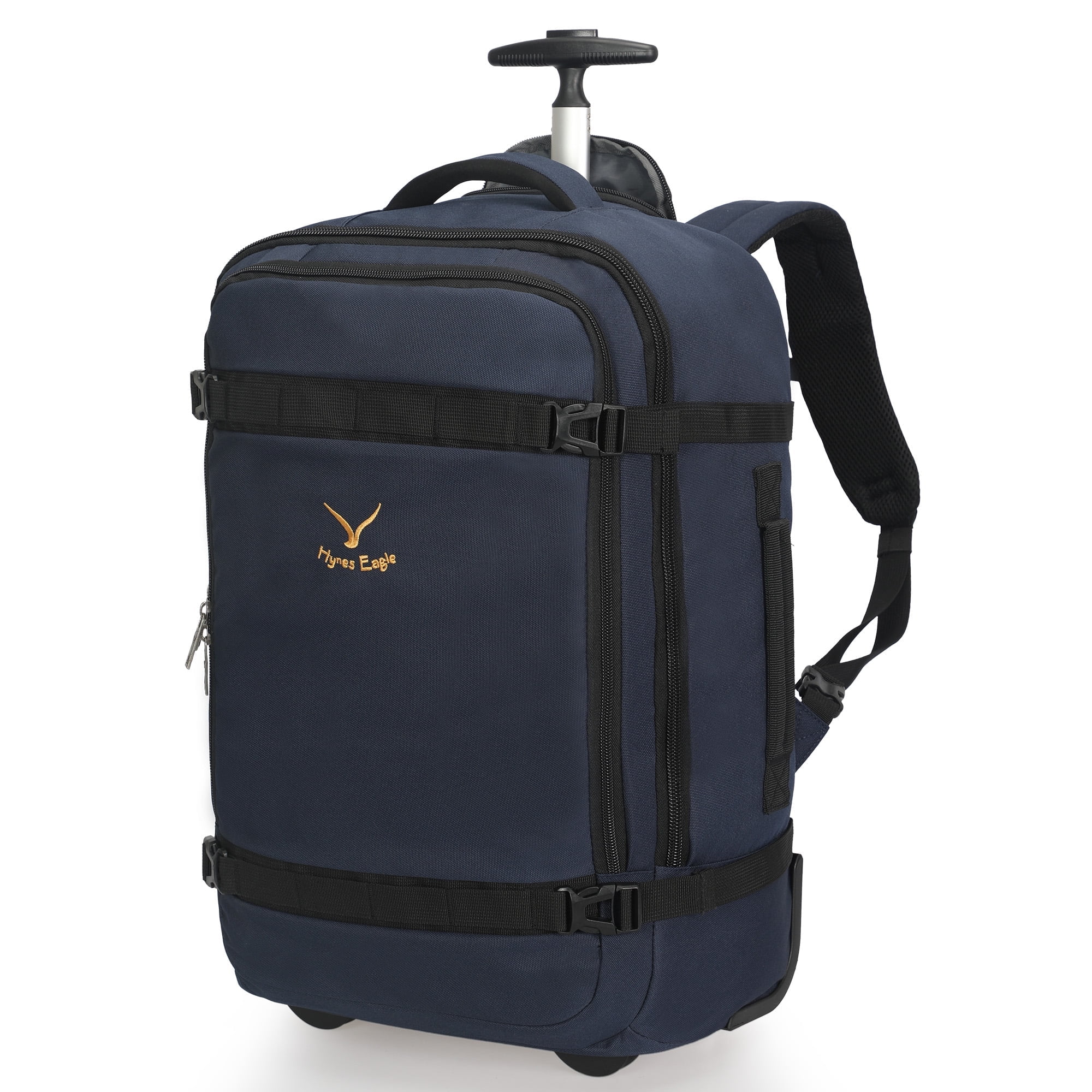 "Hynes Eagle 22"" Softside Rolling Backpack Carry-On Luggage, Navy Blue ...