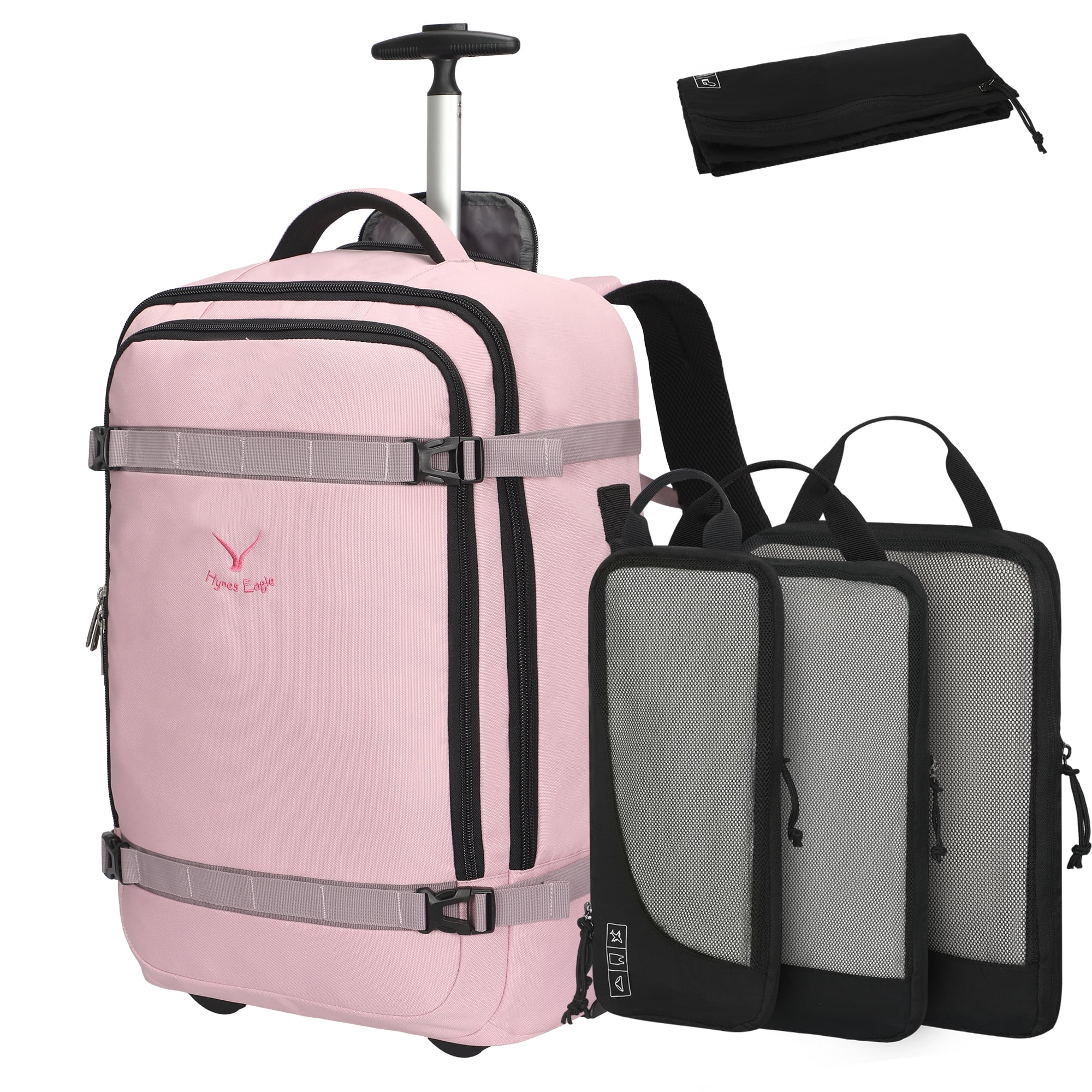 Hynes Eagle 22-inch Rolling Backpack Convertible Carry On Luggage with ...