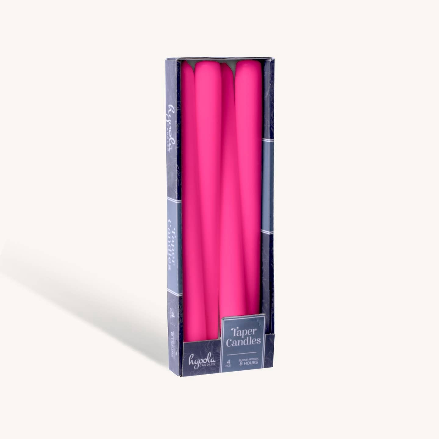 Hyoola 10" Fuchsia Pink Dripless European Made Taper Candles, Unscented ...