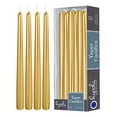 Hyoola 12" Metallic Gold Dripless European Made Taper Candles ...