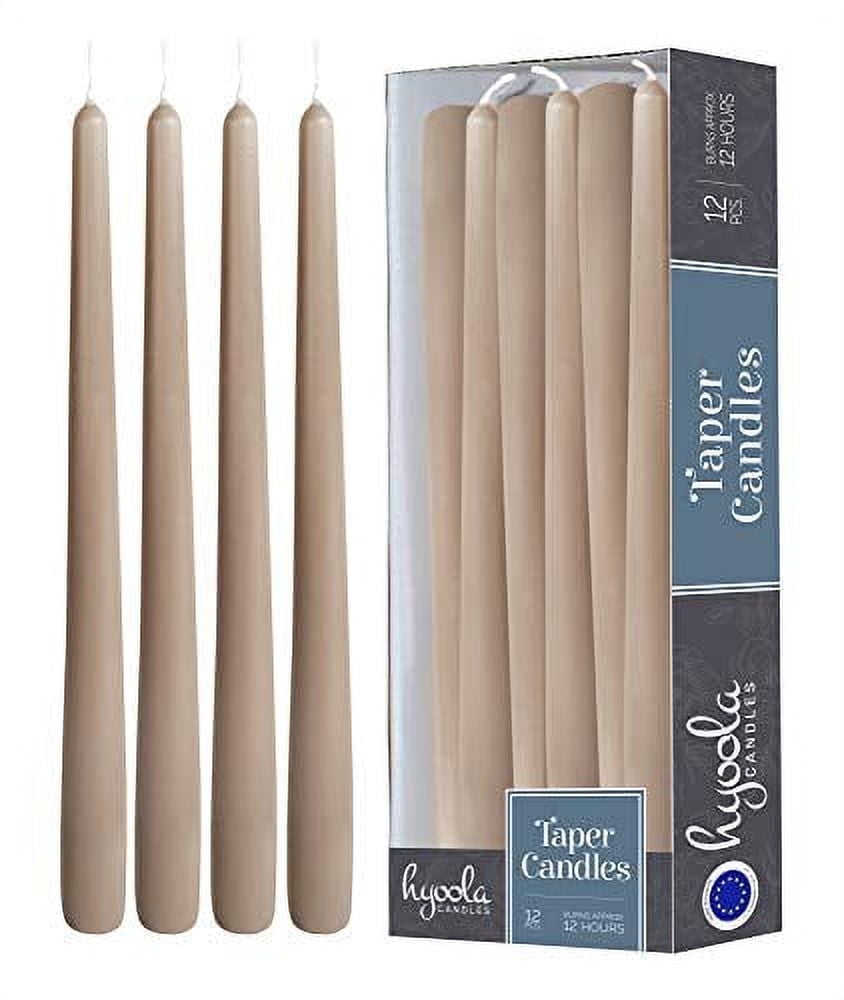Hyoola 14" Dripless Taper Candles, Unscented Paraffin Wax, Cotton Wicks ...
