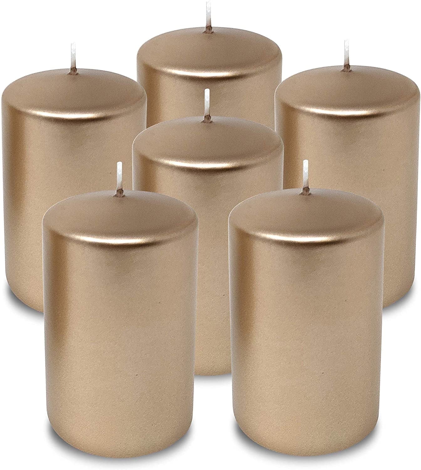 Hyoola 2.4 x 4 inch Metallic Copper Unscented European Made Pillar ...