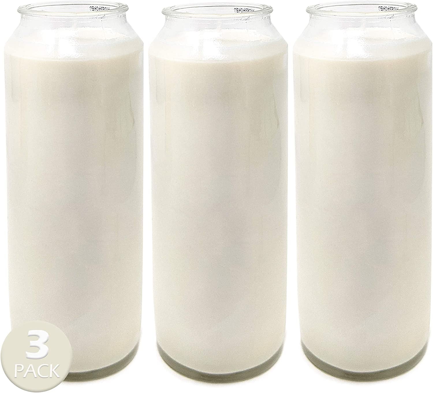"Hyoola Unscented Praying Wax Devotional Candles, 7"" Tall, White, 9 ...