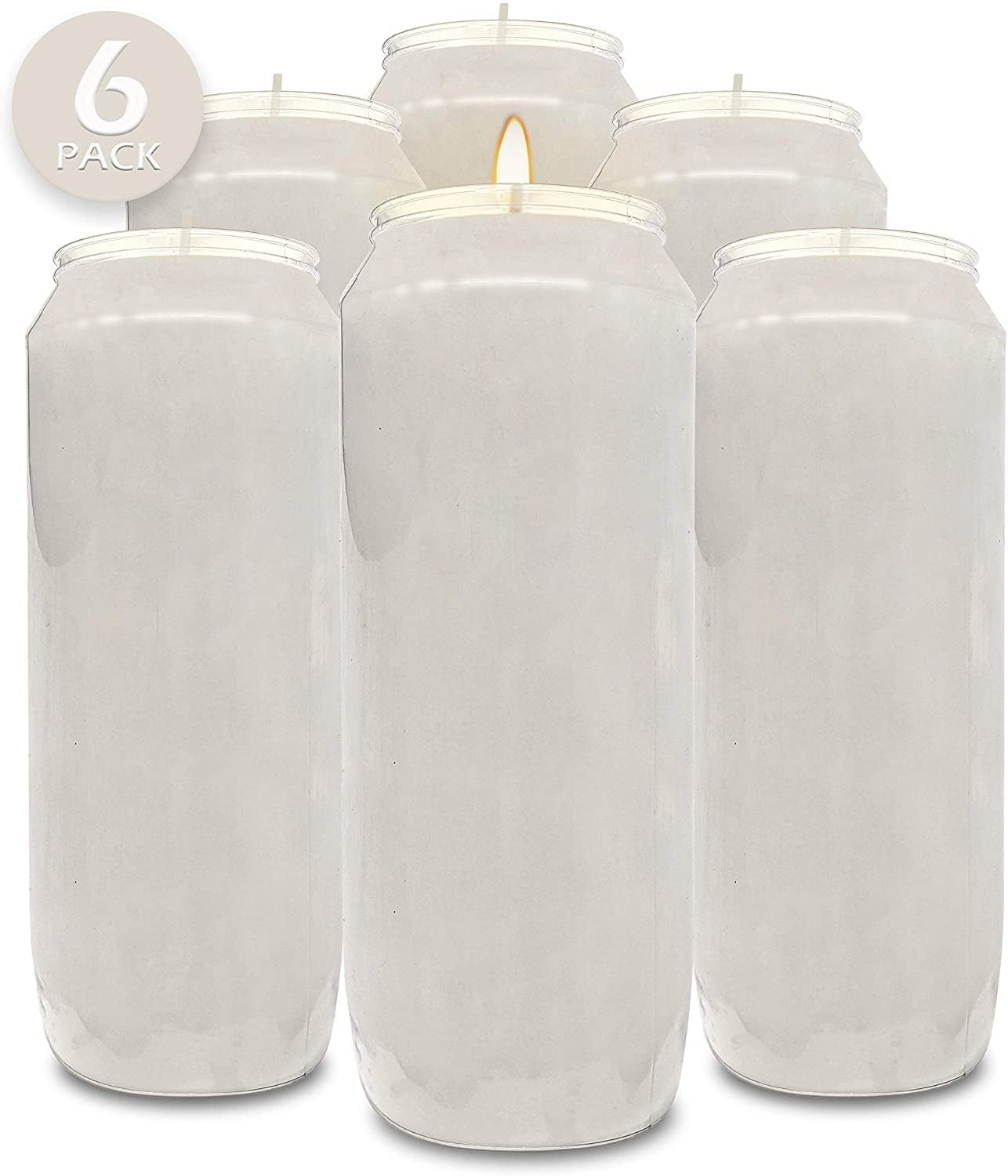 Hyoola 7" Tall White Prayer Candles, 9 Day Long Burning Memorial ...