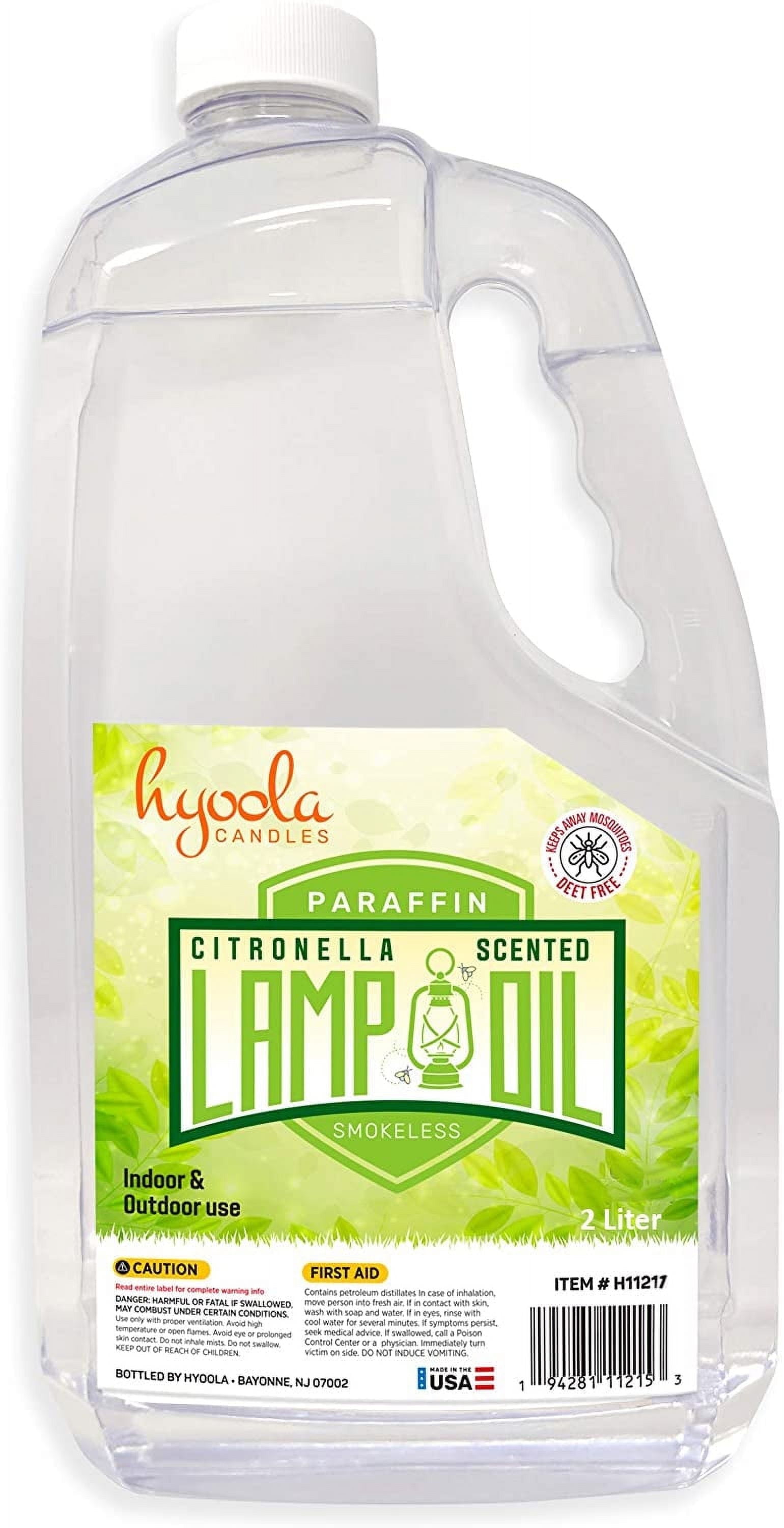 Hyoola 2L Citronella Lamp Oil - Odorless & Smokeless Indoor/Outdoor ...
