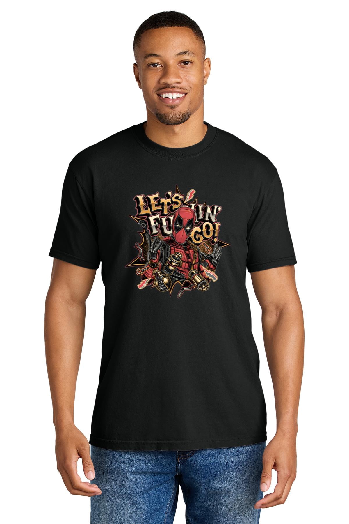 Hype Energy Comfort Color T-Shirt with Let’s Freaking Go Bold ...
