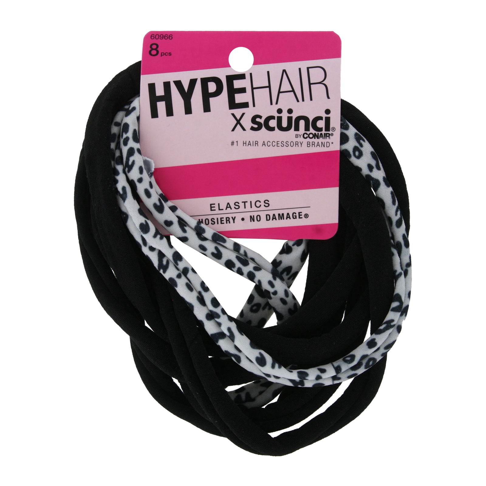 Hype Hair x Scunci No Damage Hair Hosiery Hair Elastics, XL, Assorted ...