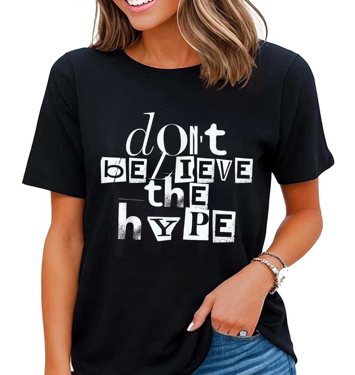 Hype Old School Skool Rap Hip Hop 80s Lyric Merch Graphic T-Shirt Black ...