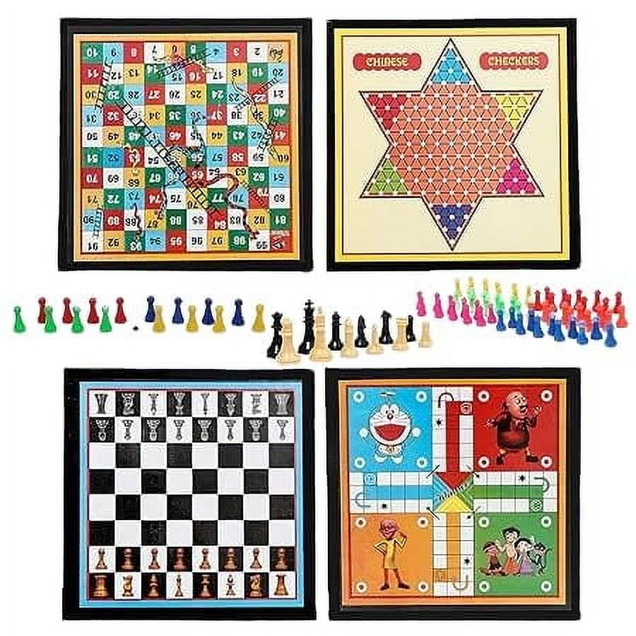 Hyper 2 In 1 Ludo, Snake & Ladder With 2 In 1 Chess & Checker Wooden ...