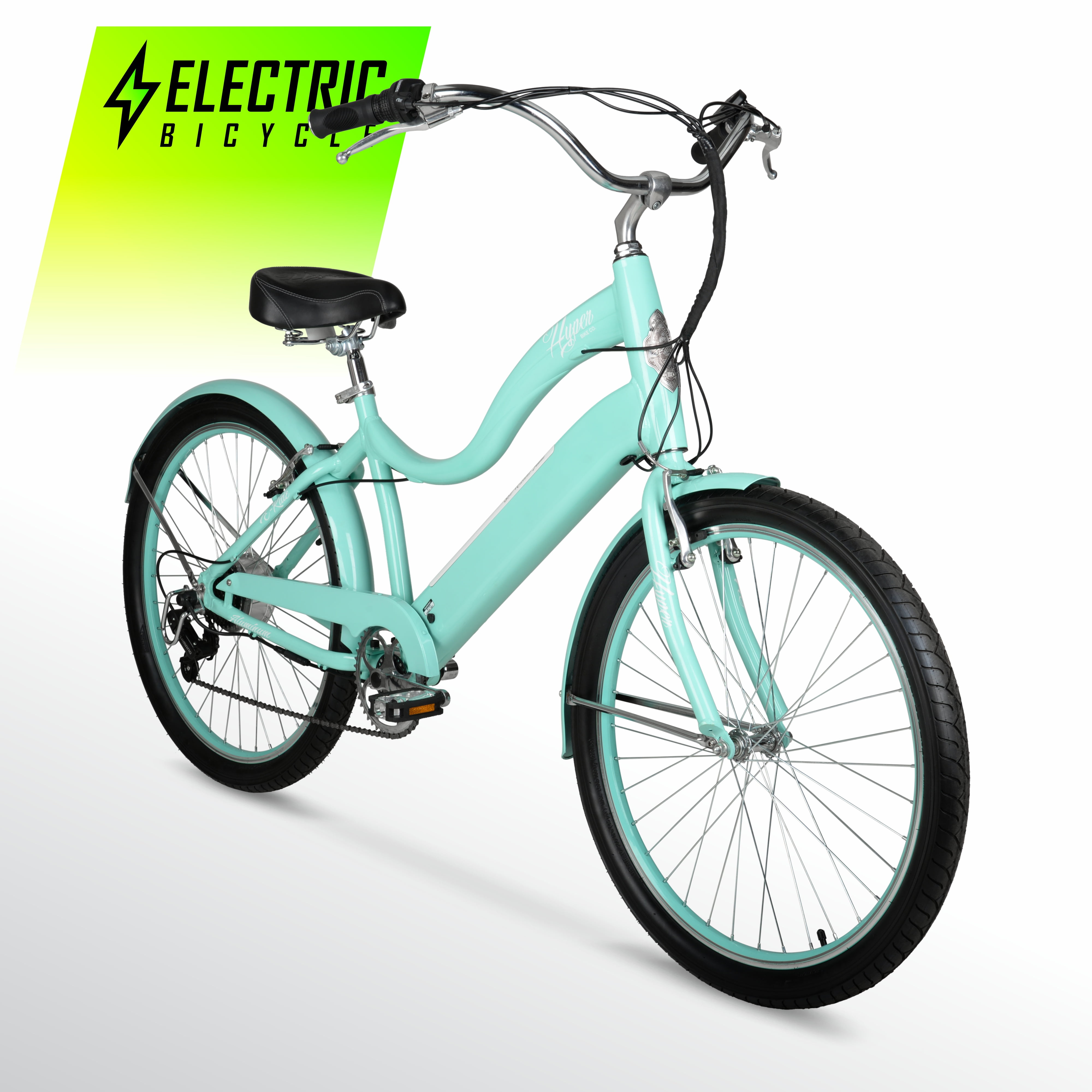 Hyper Bicycles E-Ride 26" Ladies 36V Electric Cruiser E-Bike with Pedal ...