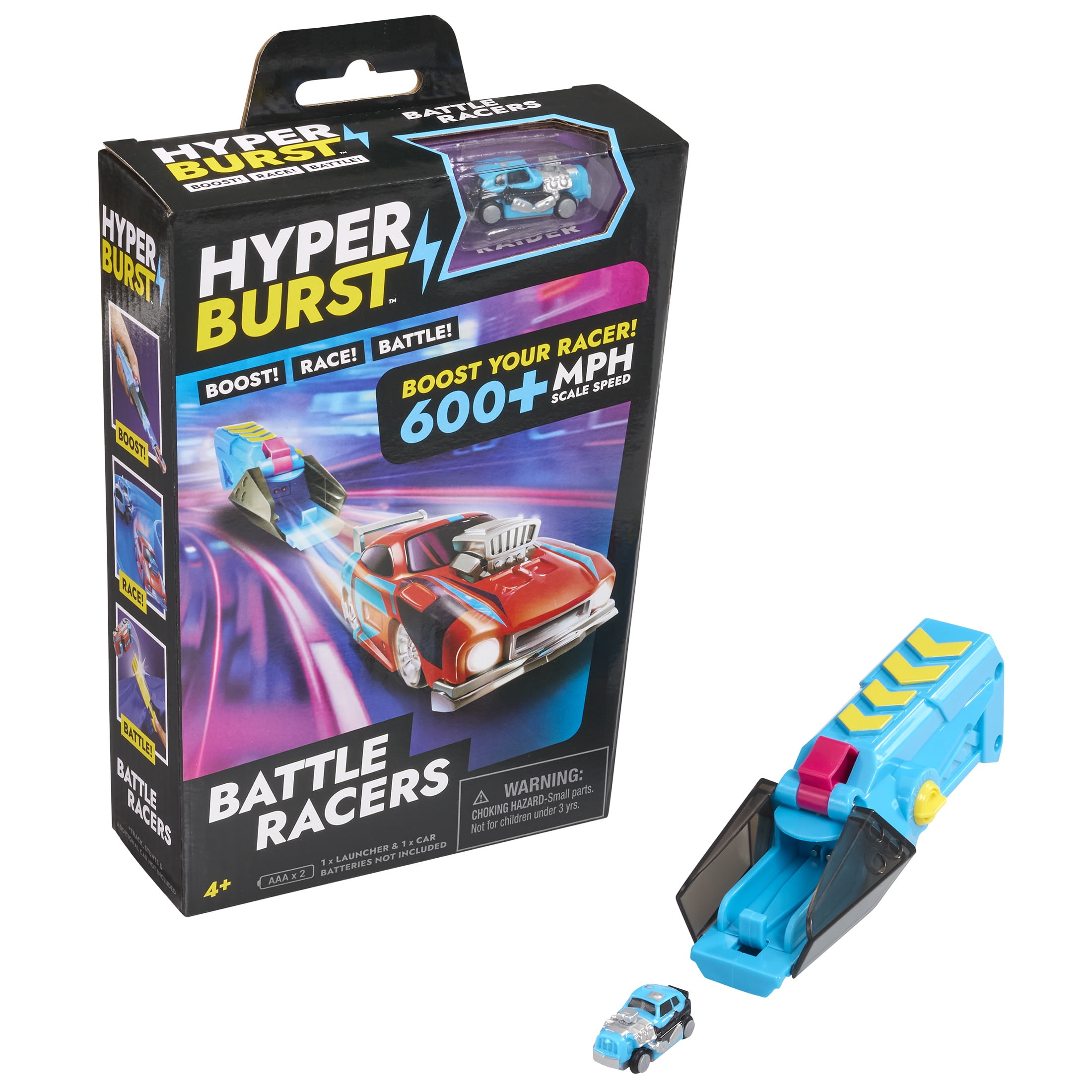 Hyper Burst - Battle Racers Blue Raider Car & Launcher - Walmart.com