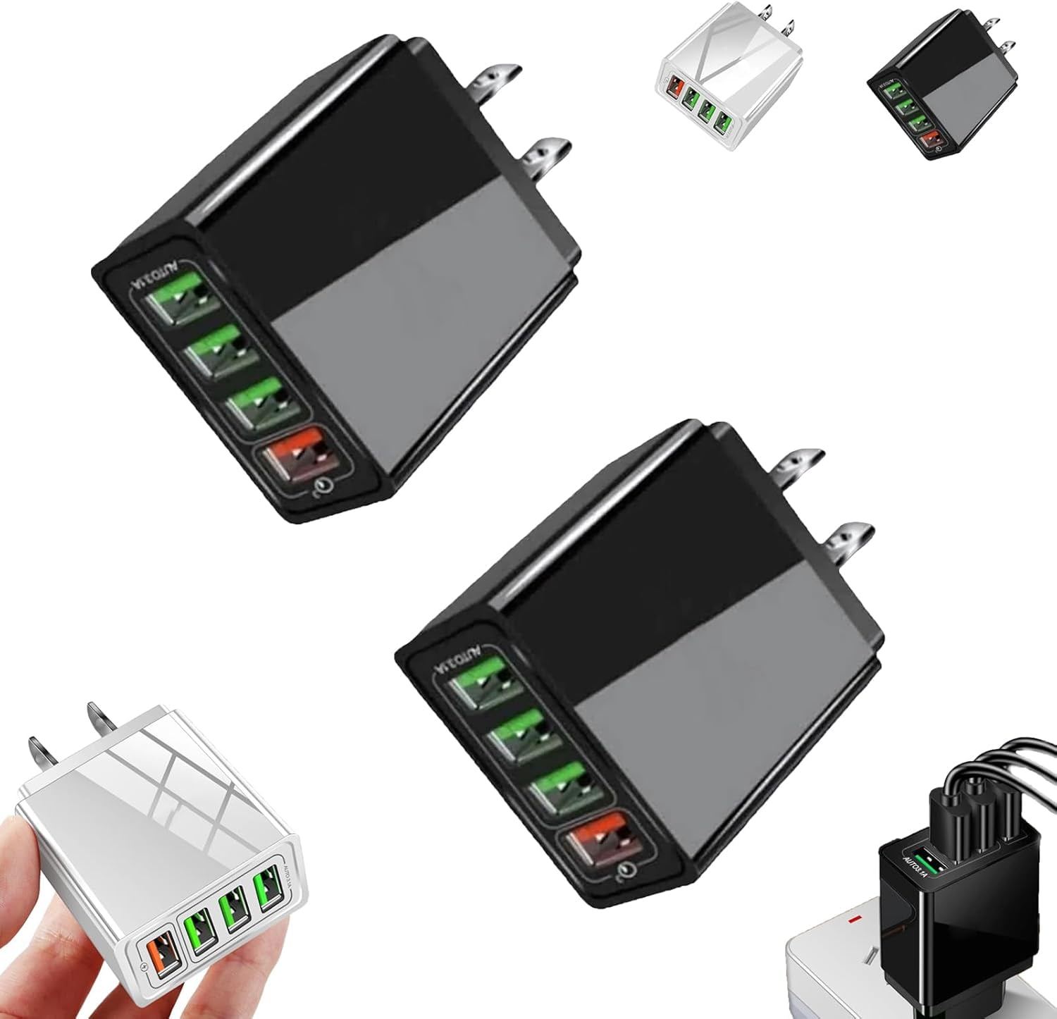 Hyper Charge Pro, 4-Port Quick Charge 3.0 Hub - Smart Temp Control ...