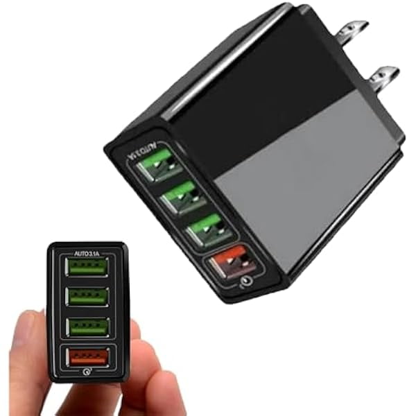 Hyper Charge Pro, Hyper Charge Pro Charger, 4-Port Quick Charge 3.0 Hub with Temp Control & Fast ...