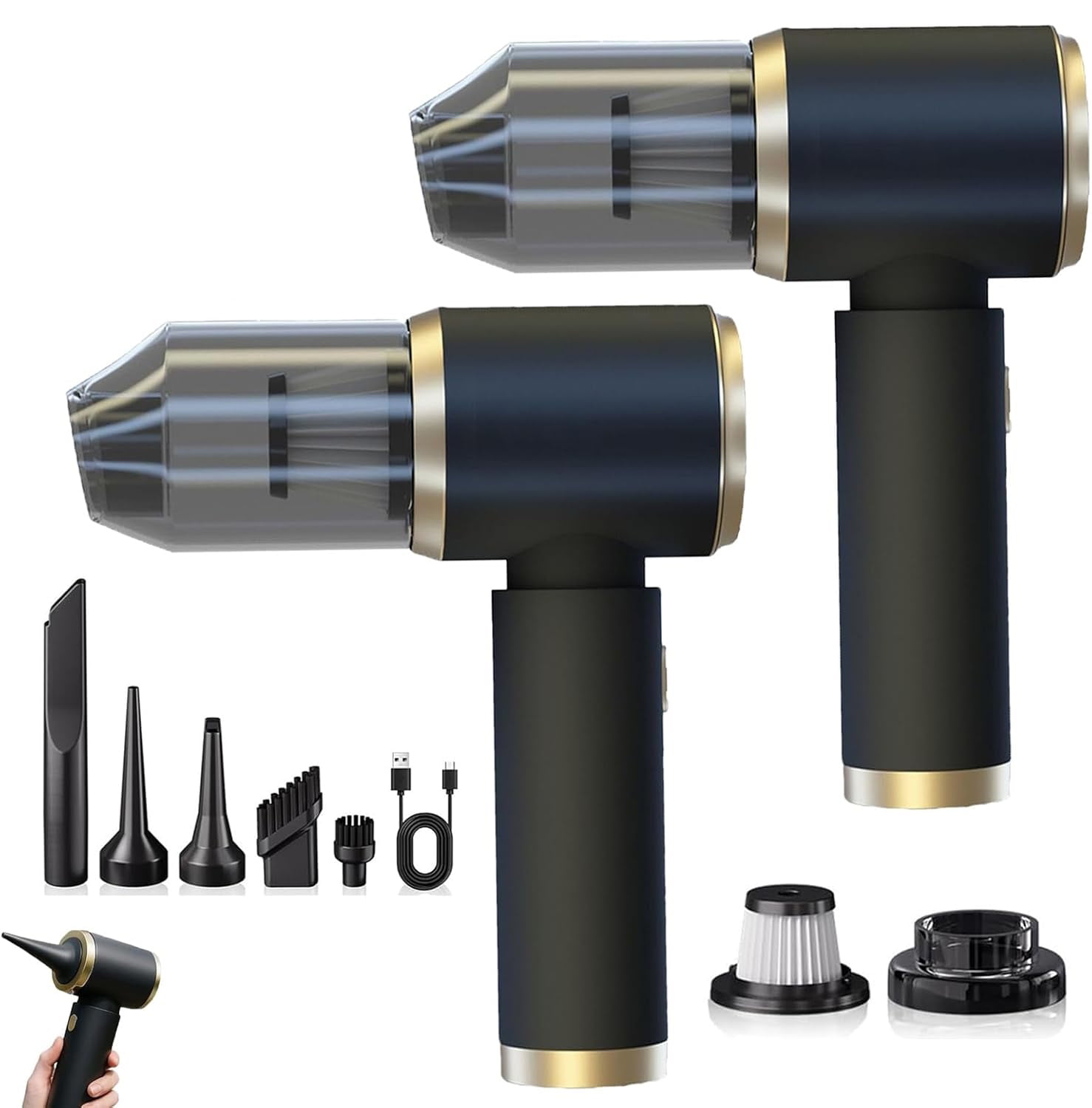 Hyper Clean Wireless Portable Vacuum Cleaner, Powerful Cordless Car ...