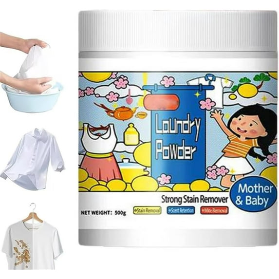 Hyper Concentrated Strong Stain Remover Powder, 500g Oxygen Laundry ...