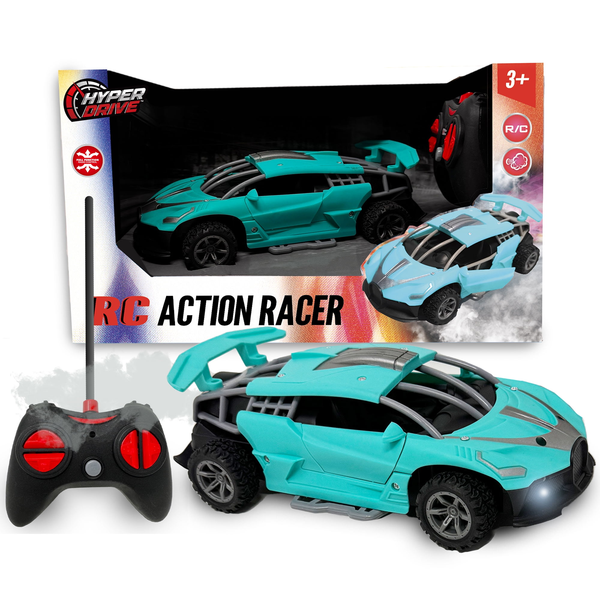 Hyper Drive: RC Action Racer - Teal - 1:24 Scale Remote Control Car ...