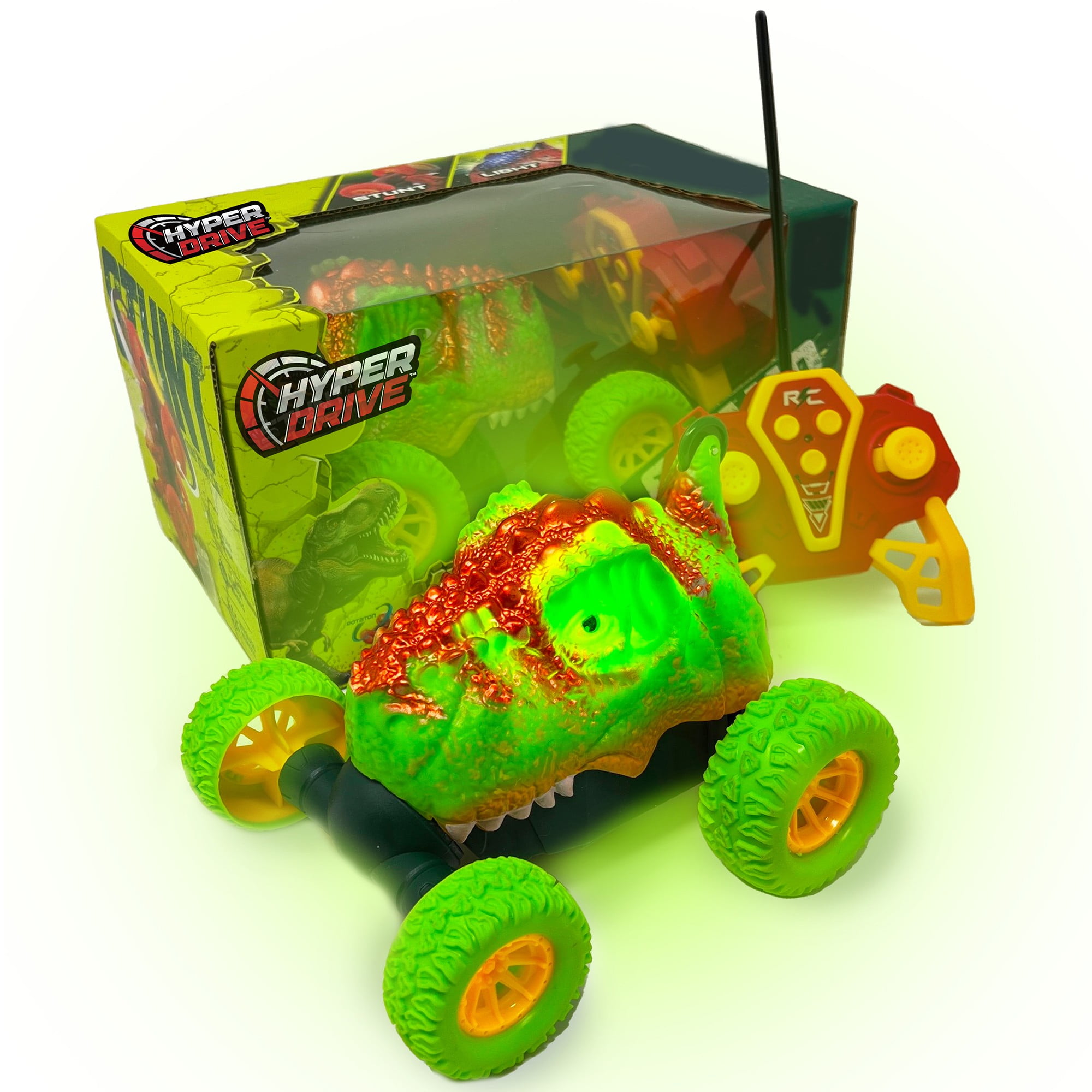 Hyper Drive: RC Light Up Dino - Green - Remote Control Dinosaur Toy ...