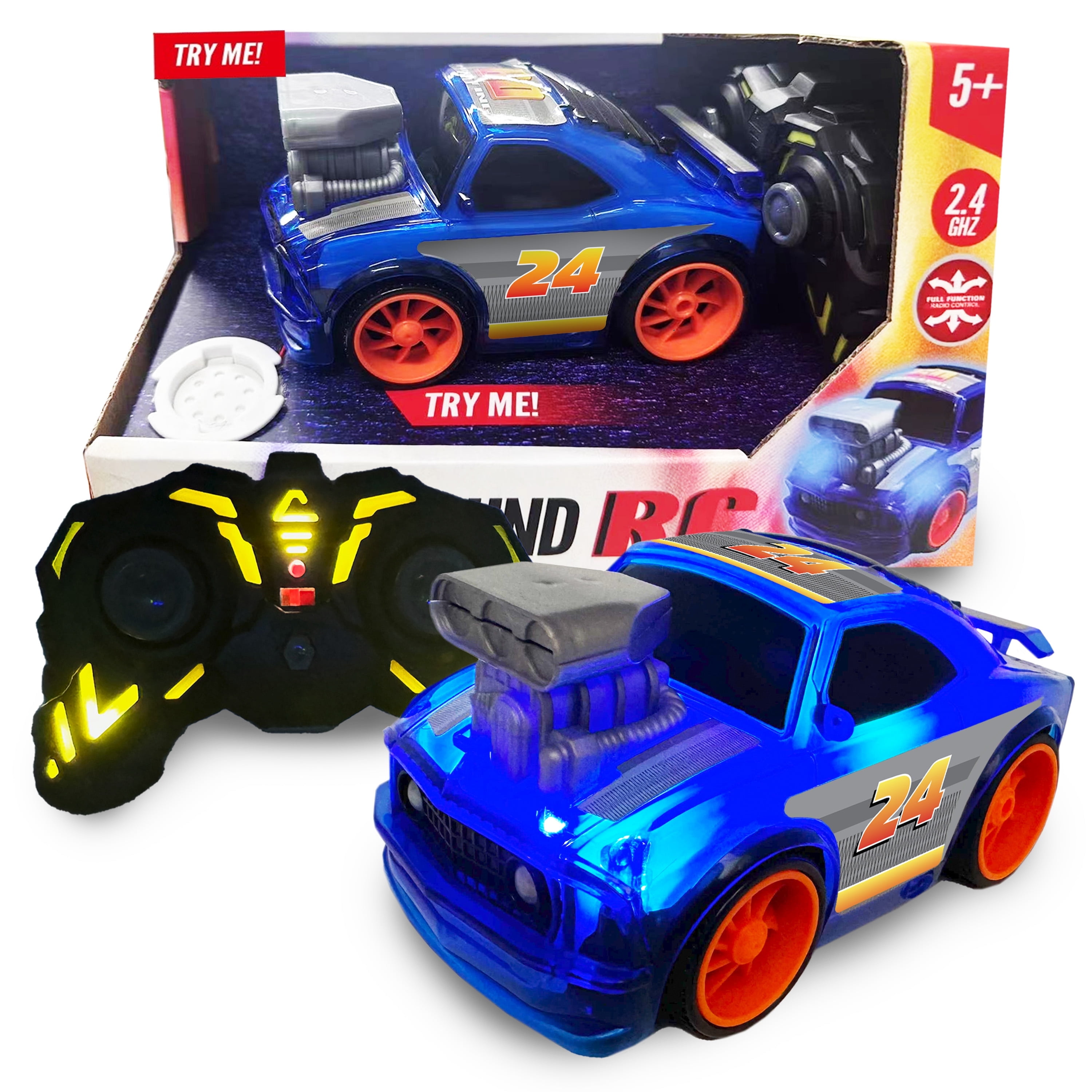 Hyper Drive - Remote Control Light-Up RC Stunt Car - 2.4GHz, Color ...