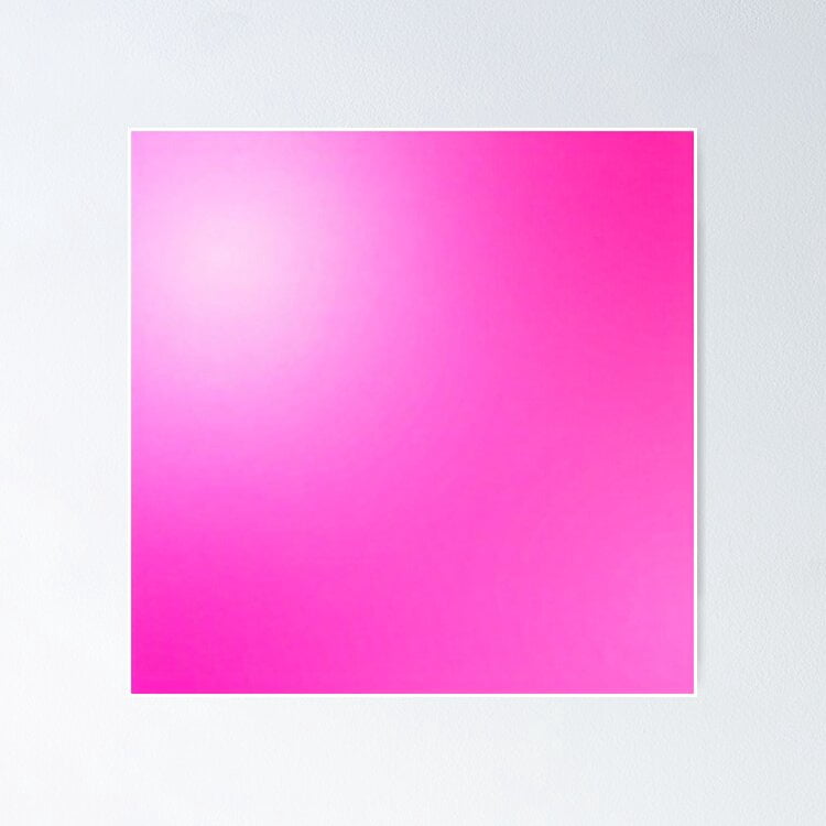Hyper Pink Dream: Gradient Ice Cream Illustration UNFRAMED Poster ...
