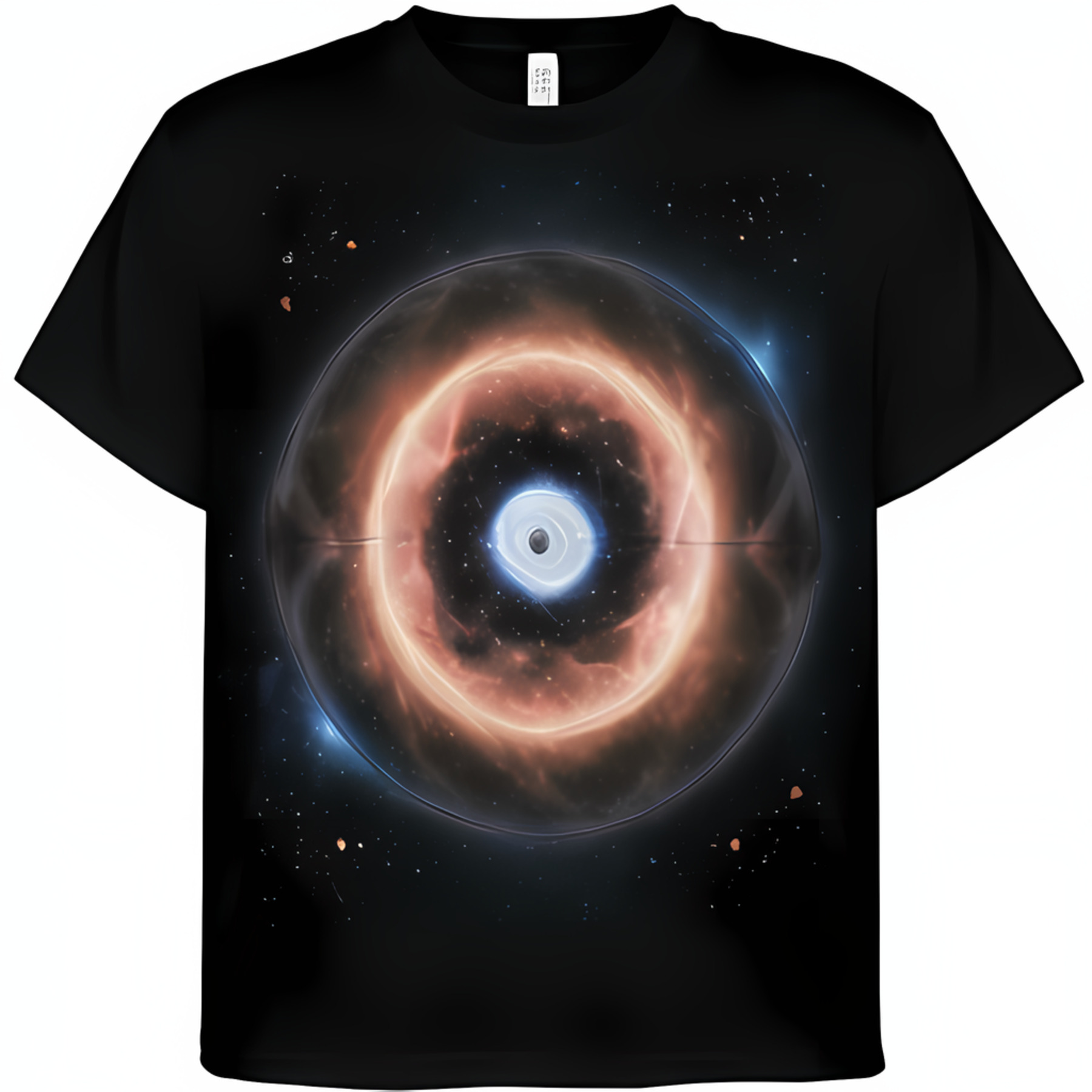 Hyper Realistic Black Hole Space Design T-Shirt Symmetrical Nebulae ...